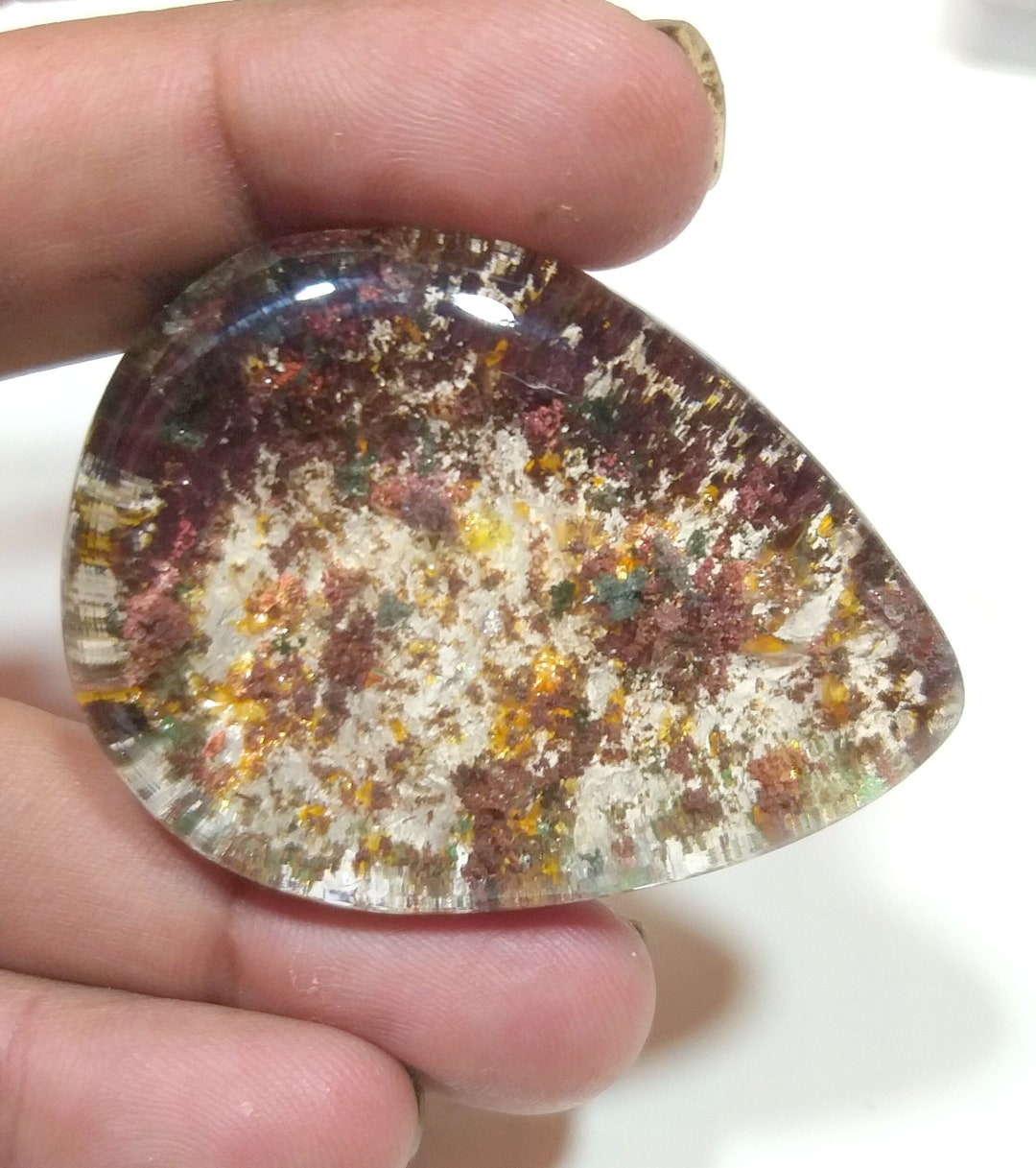 210 Carat Amazing Lodolite Garden Quartz Cabochon Natural Garden Quartz ...