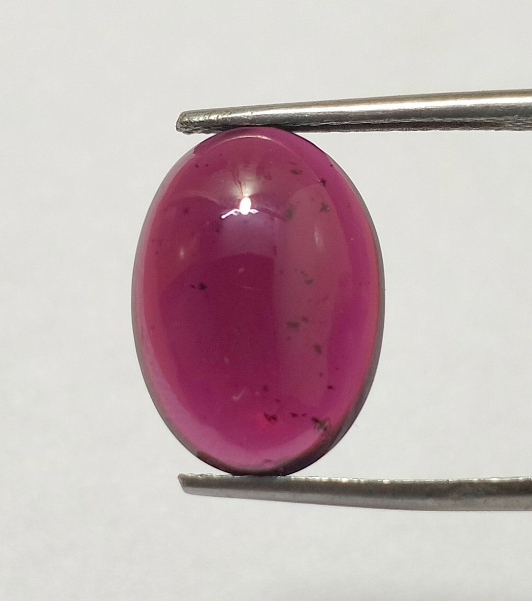 8 CT Natural Red Garnet Cabochon Oval, Sterling Silver Pink Garnet ...