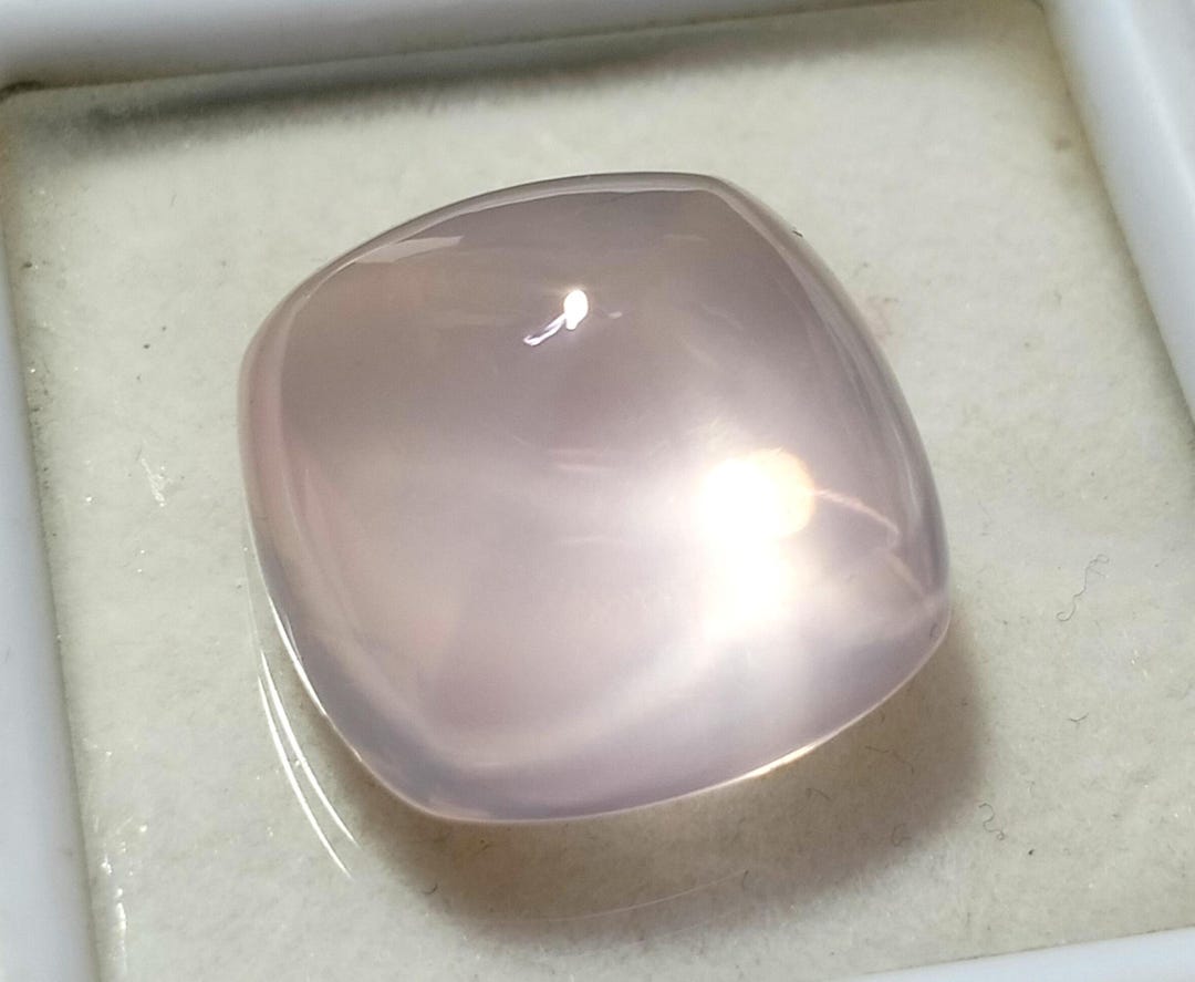 26 Carat. Natural Rose Quartz Sugarloaf Cabochon. 18x18x12 MM. Cushion ...