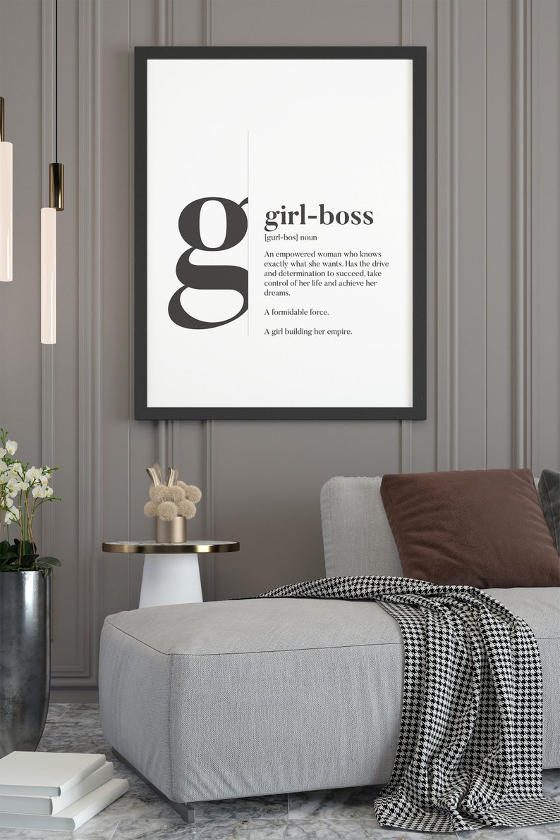 Girl Boss Definition Printable | Definition Poster | Definition Art ...