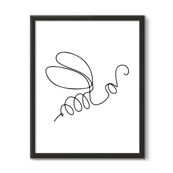 Bee One Line Drawing - Etsy