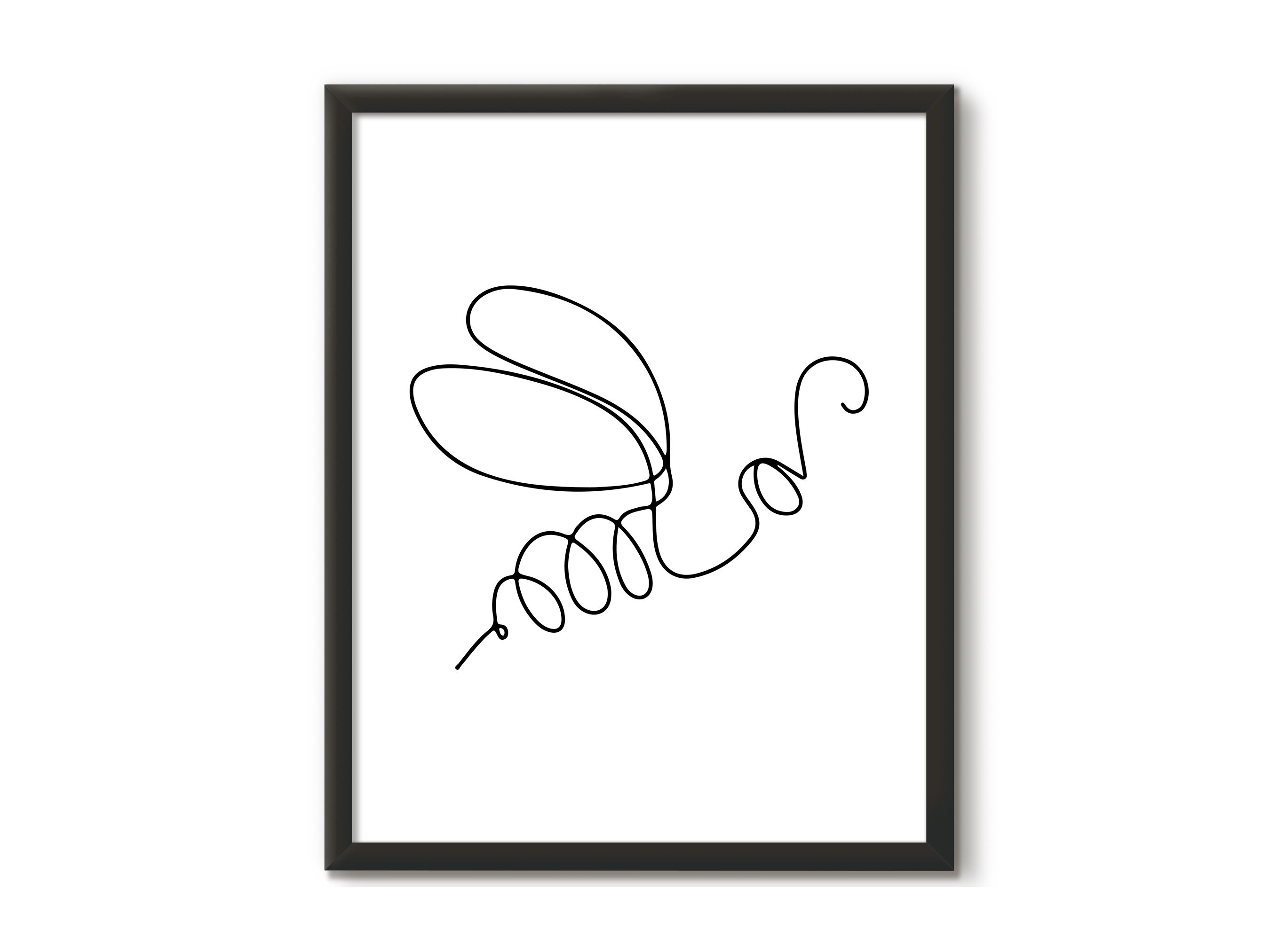 Minimalist Bee Line Art , Printable Poster Gift for Bee Lovers - Etsy