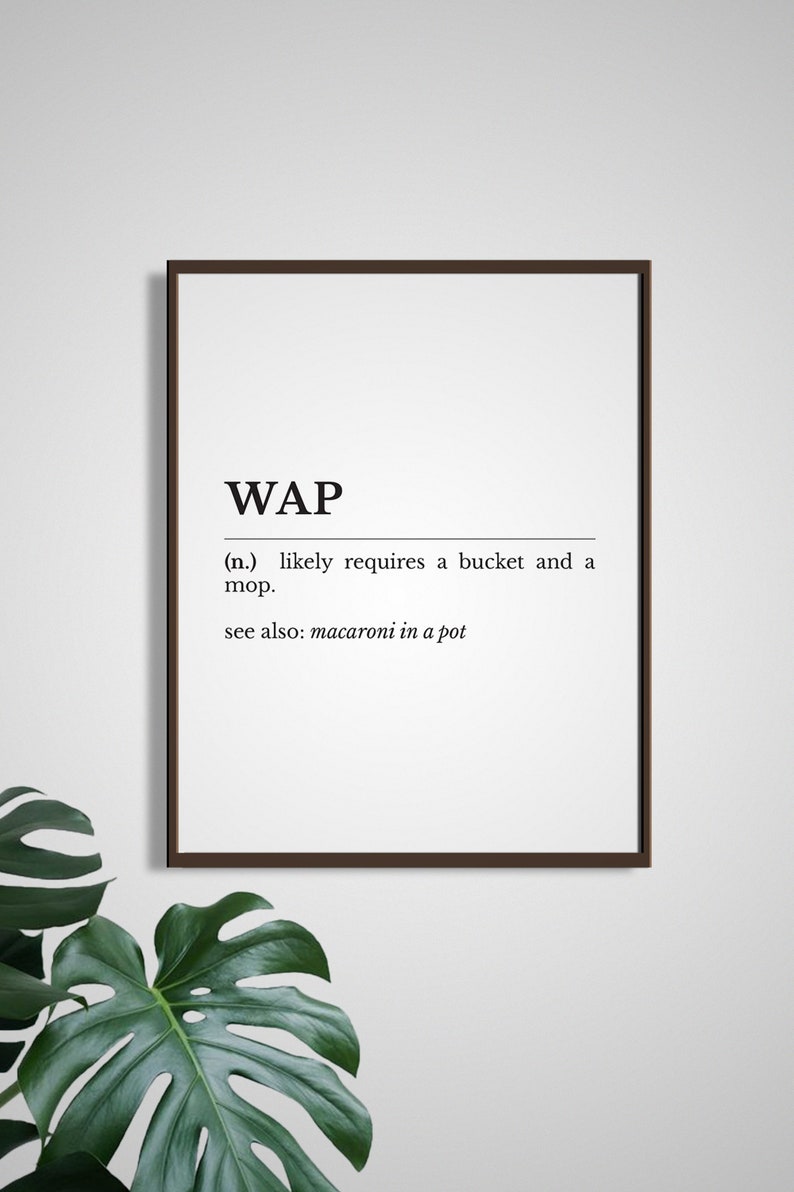 WAP Definition Print, WAP Art Print, Funny Home Decor, Dorm Room Gift ...