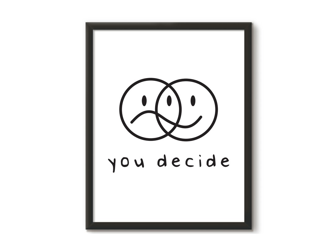 Smiley Face Wall Art, Smiley Face Decor, Happy Face Sad Face You Decide ...