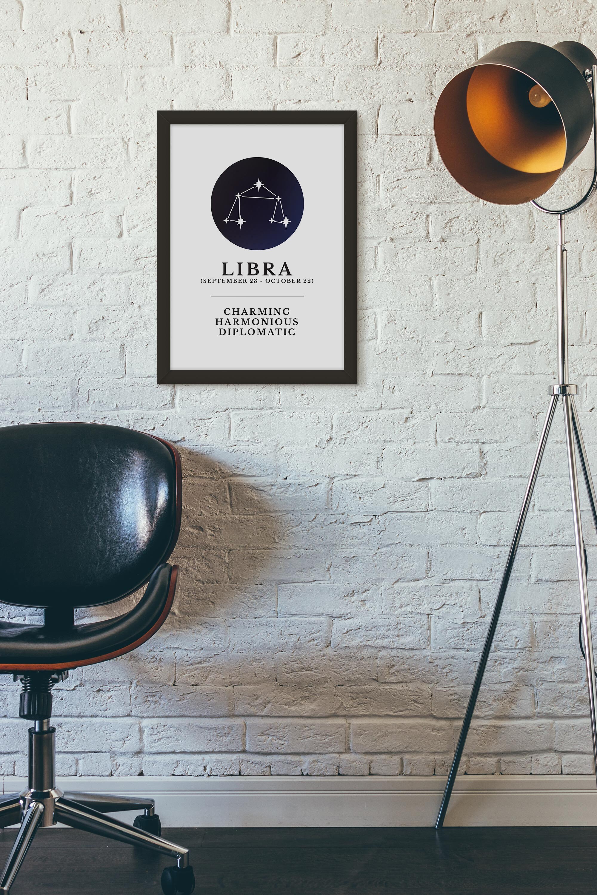 Libra Zodiac Print | Digital Download | Printable Wall Art | Poster ...