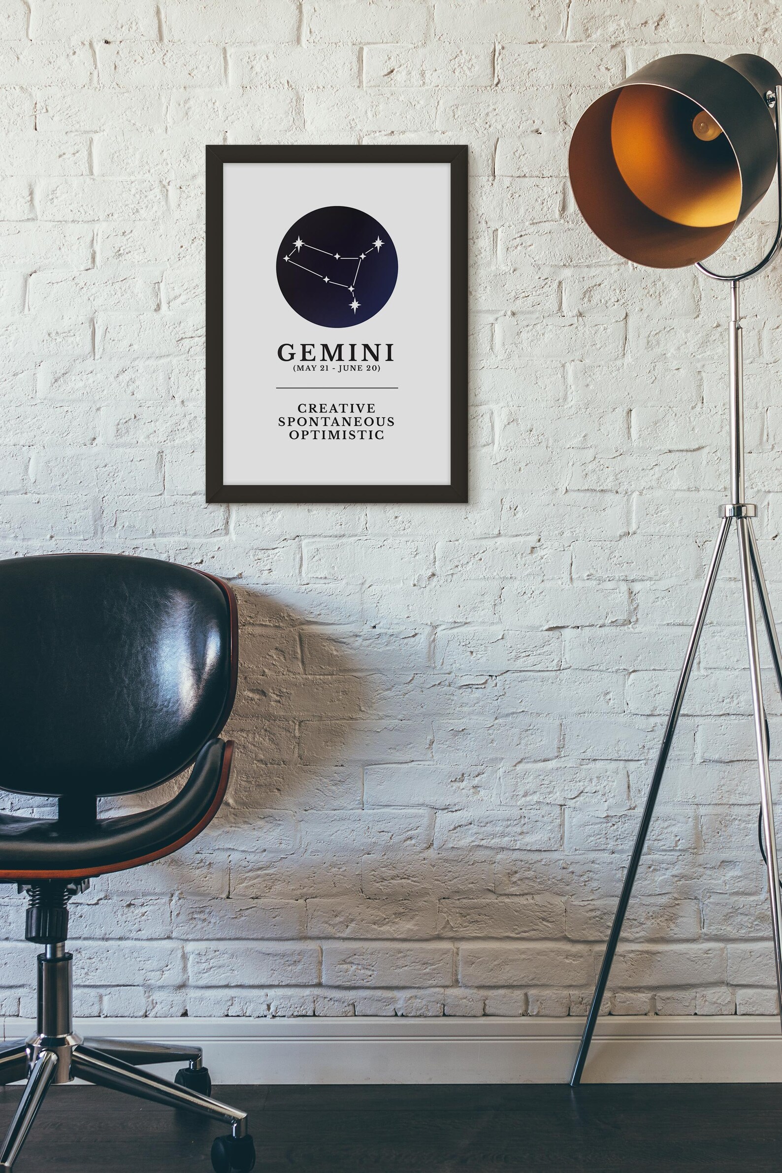 Gemini Zodiac Print Digital Download Printable Wall Art - Etsy