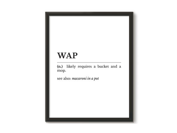 WAP Definition Print WAP Art Print Funny Home Decor Dorm | Etsy