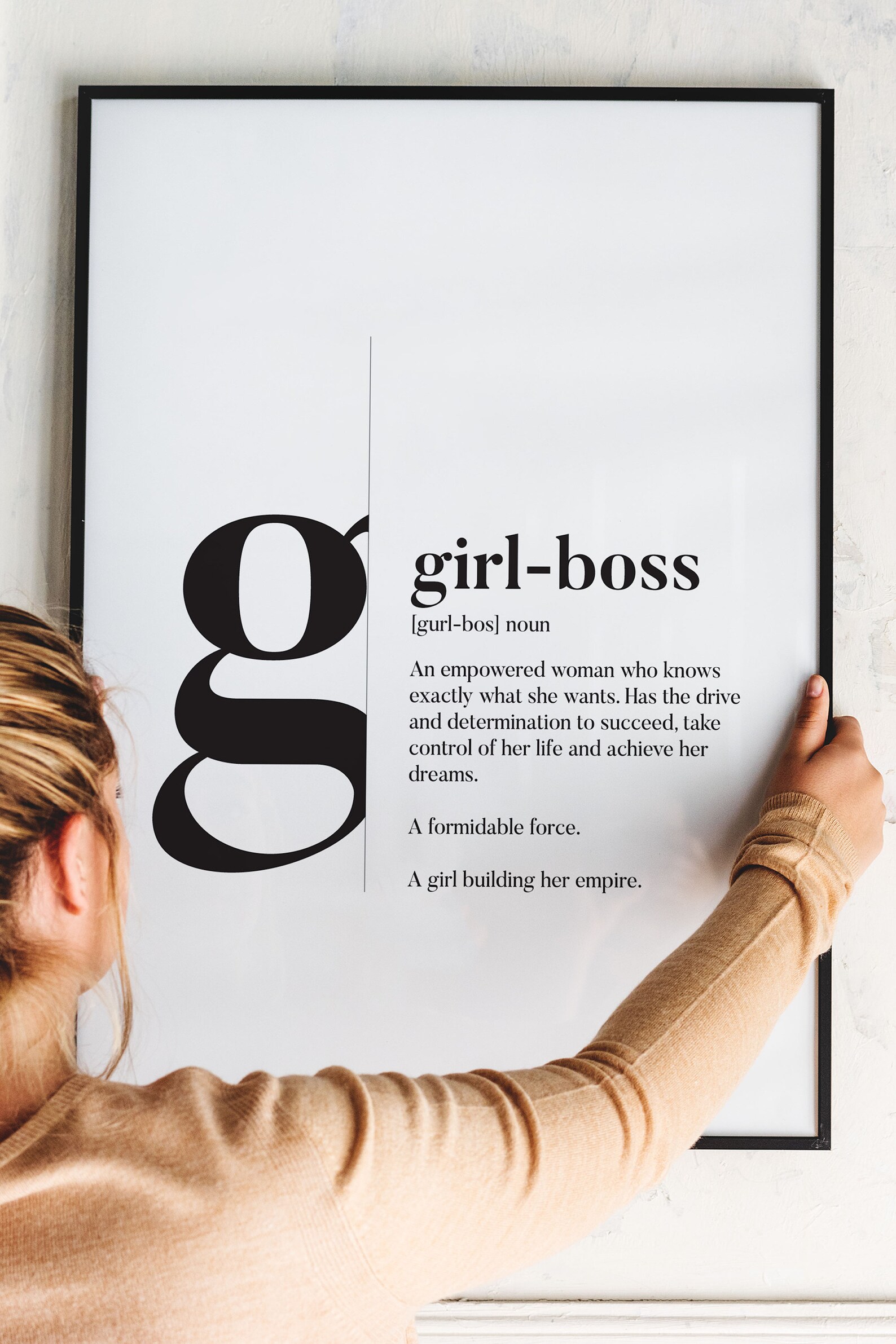 Girl Boss Definition Printable | Definition Poster | Definition Art ...