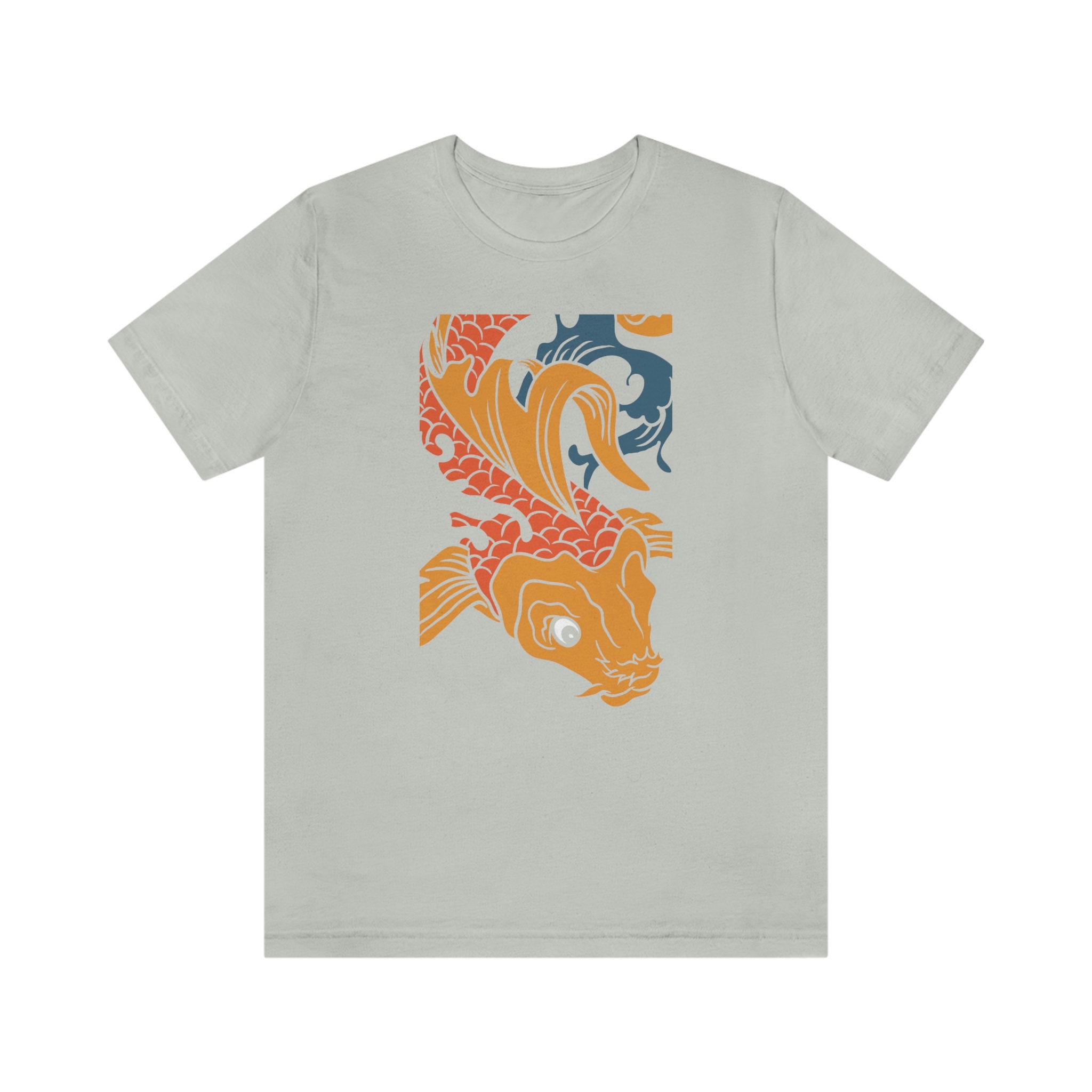 Vintage Koi Fish Graphic T-shirt, Swimming Koi Art - Etsy