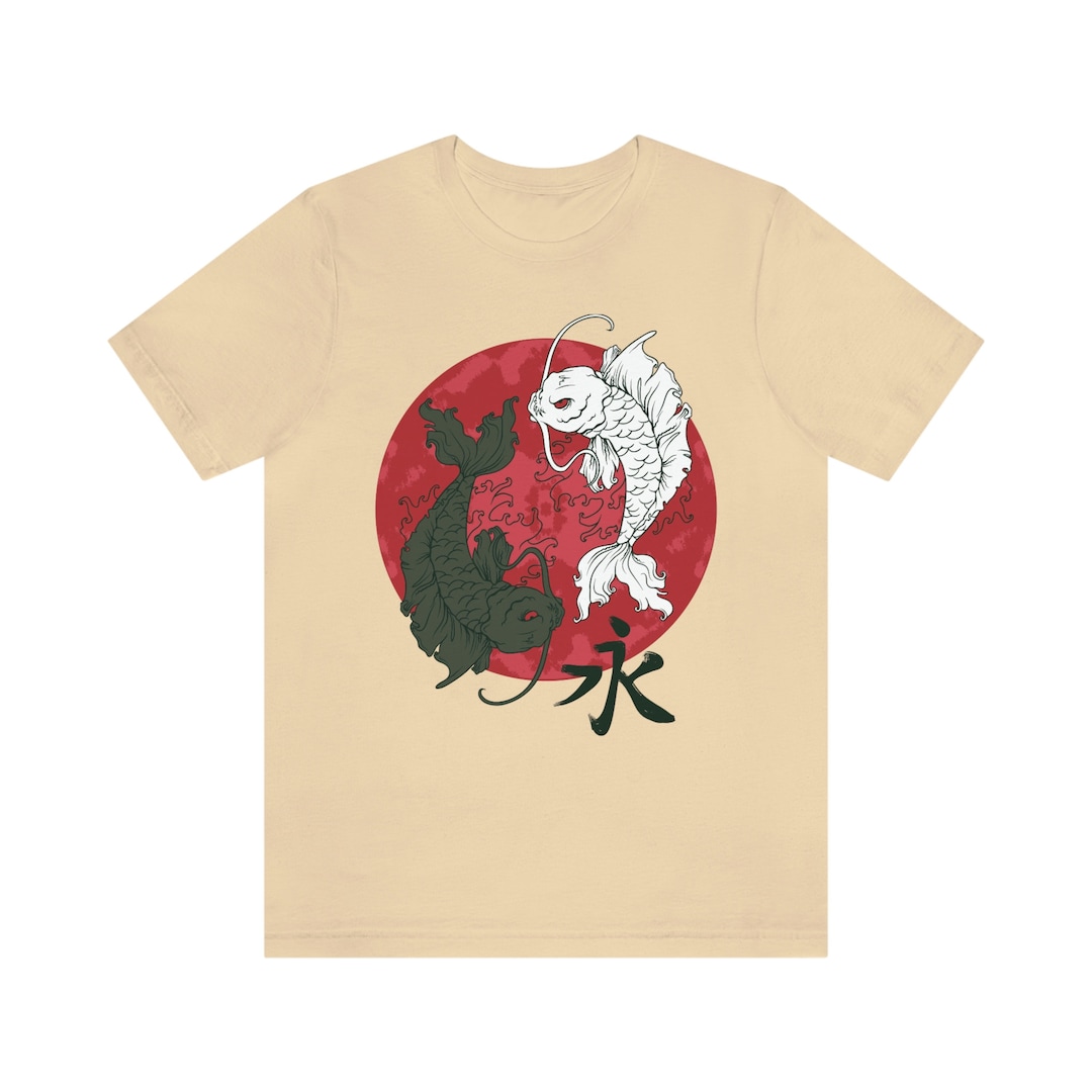 Koi Fish T-shirt, Mens Koi Fish Tshirt, Yin & Yang Koi Fish, Koi Fish ...