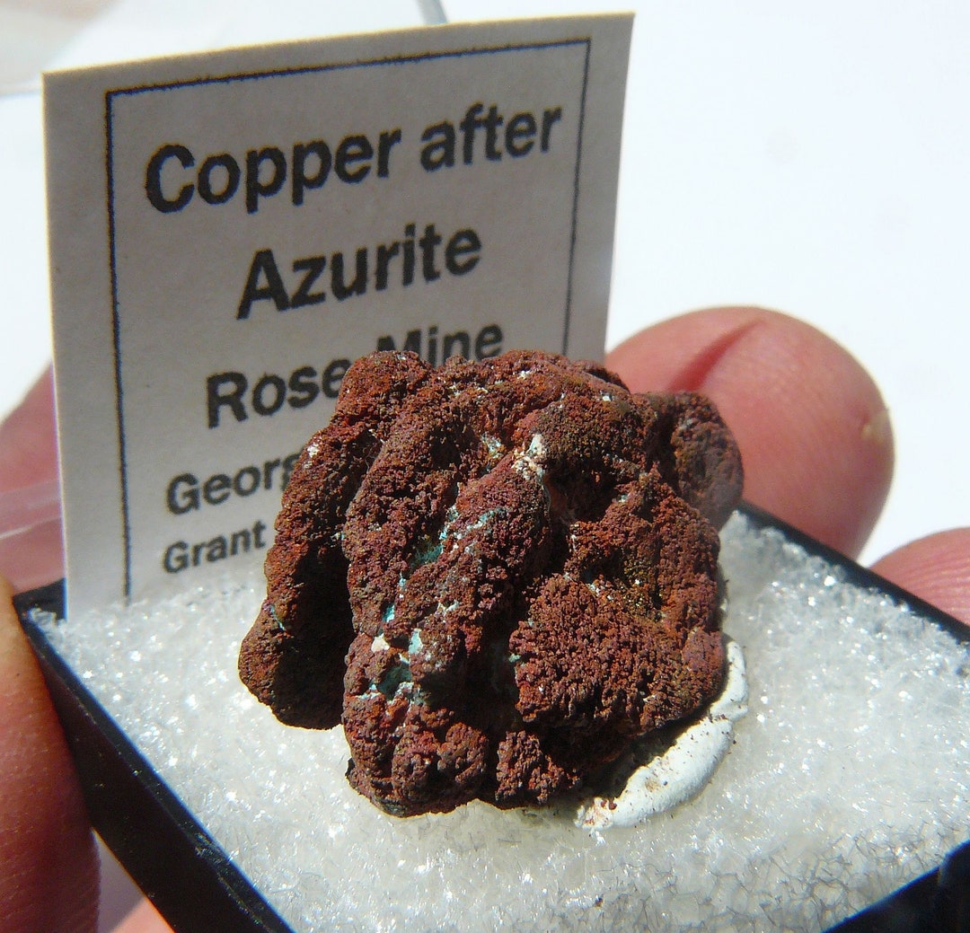 Native Copper After Azurite Pseudomorph - Rose Mine, New Mexico, USA ...
