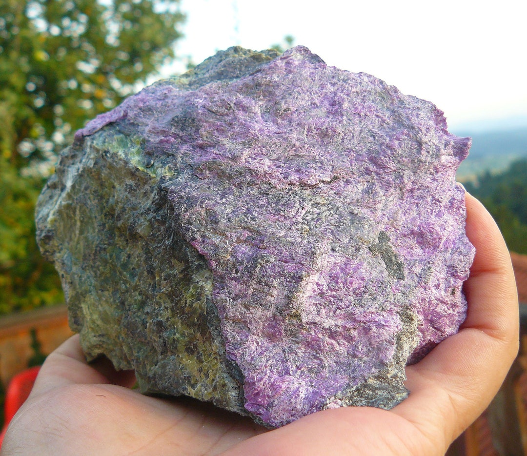 Purple Stichtite / Green Serpentine - HUGE: 130x105x48mm / 680g ...