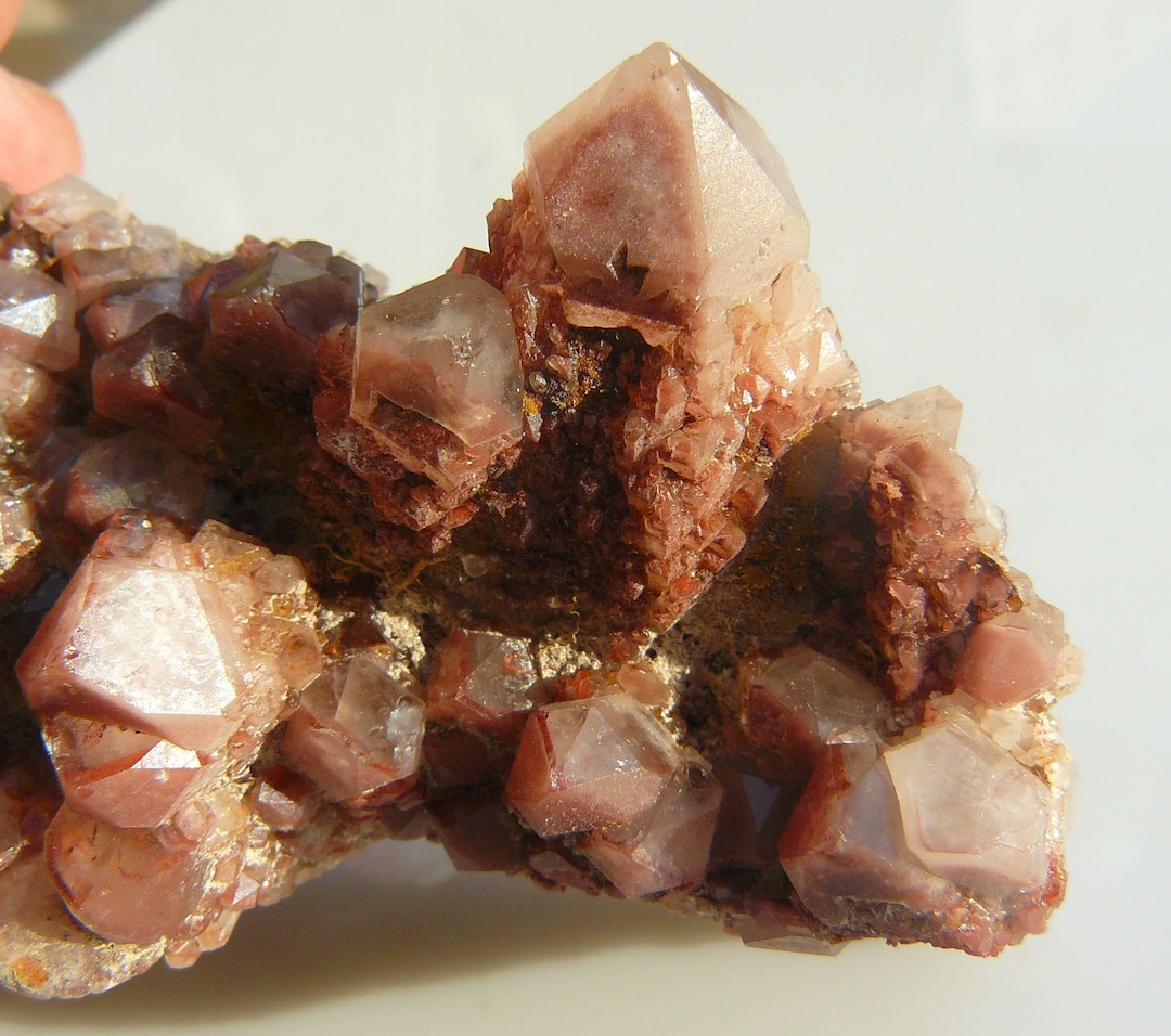 Quartz - Red Hematite Cluster - 80x40x40mm / 119g - Hematite Included ...