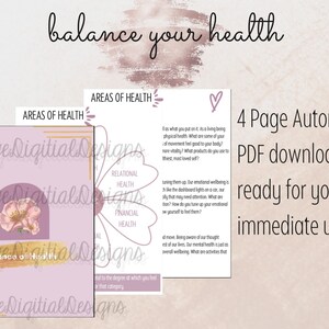 Balance Your Health Tracker for Self Care - Etsy