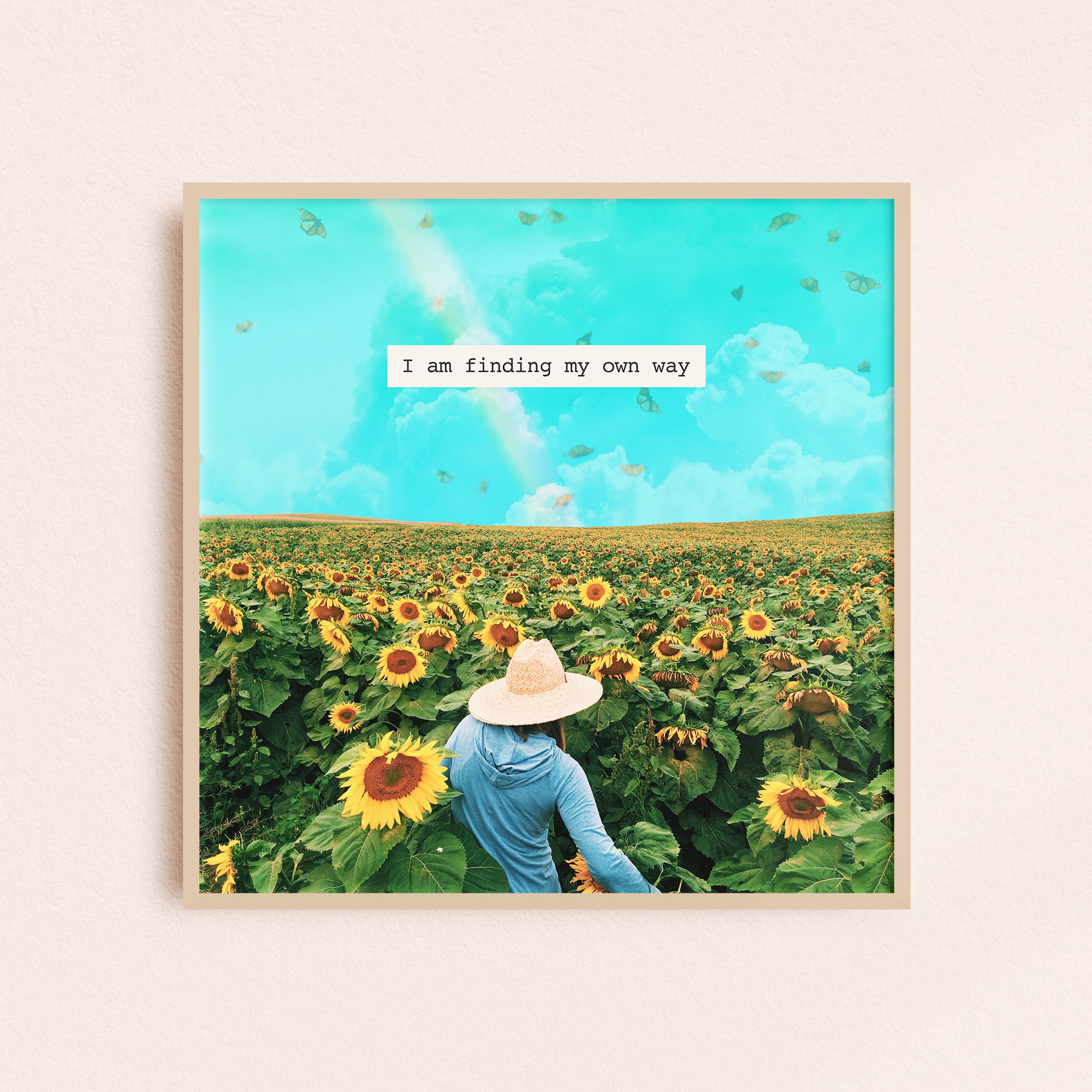 Positive Affirmation Collage Art Print: I am finding my | Etsy