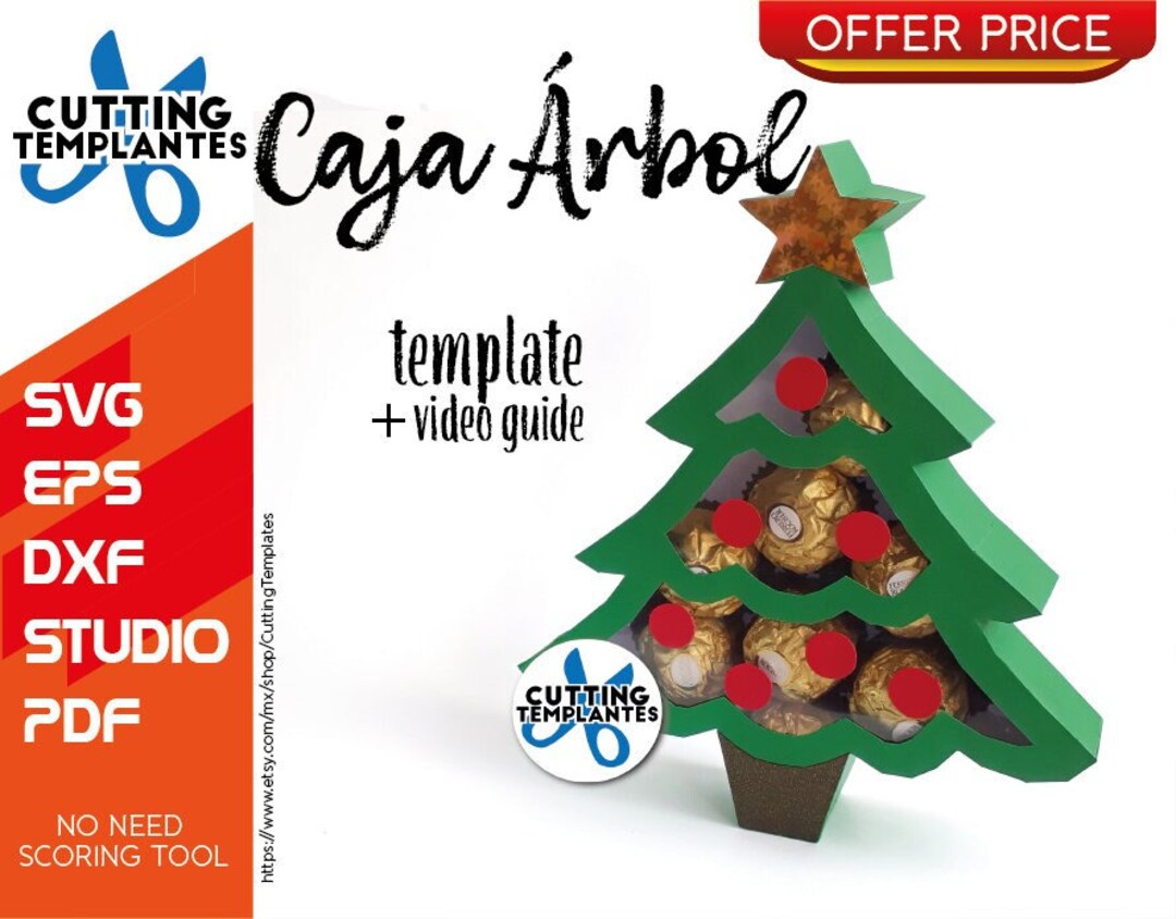 Christmas Tree Box SVG, Christmas Gift Box, Box for Chocolates ...