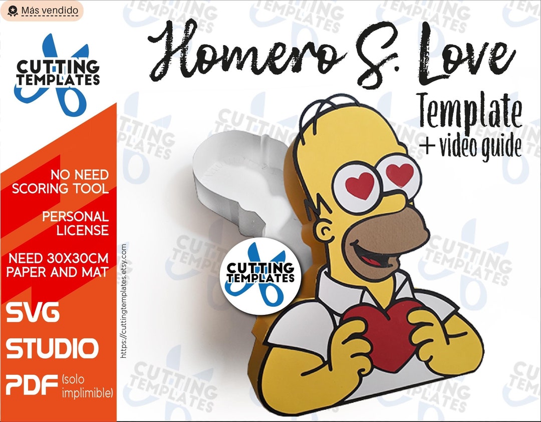 Homero Simpson Svg, Día De Los Enamorados, Valentine's Day, Caja Regalo ...