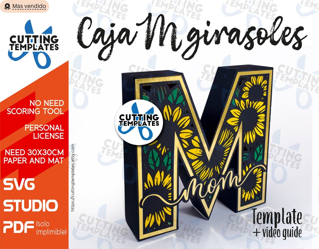 Letter M Box Template, Mothers Day, Chocolate Box Letter M Box ...