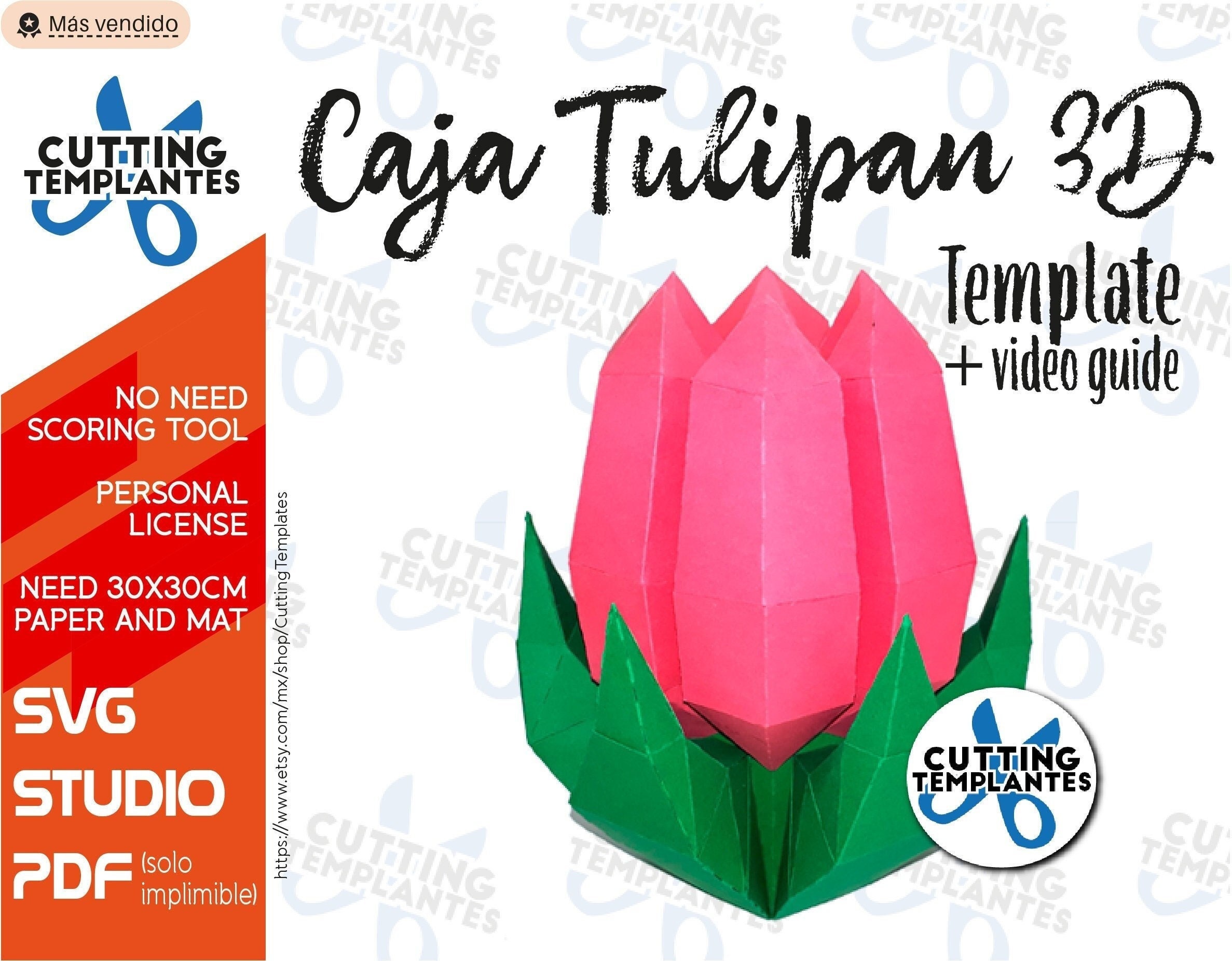 Flower Bouquet Box, 3D Tulip Flower Box, Valentine's Day Gift Box ...