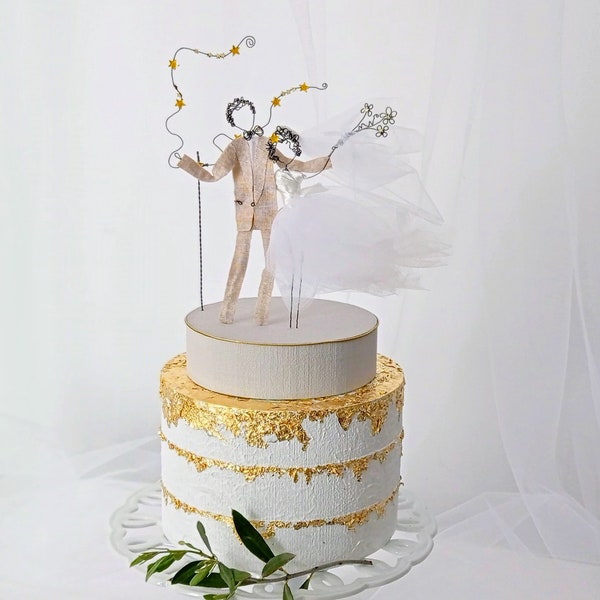 Cake Topper Unique Bride Groom - Etsy
