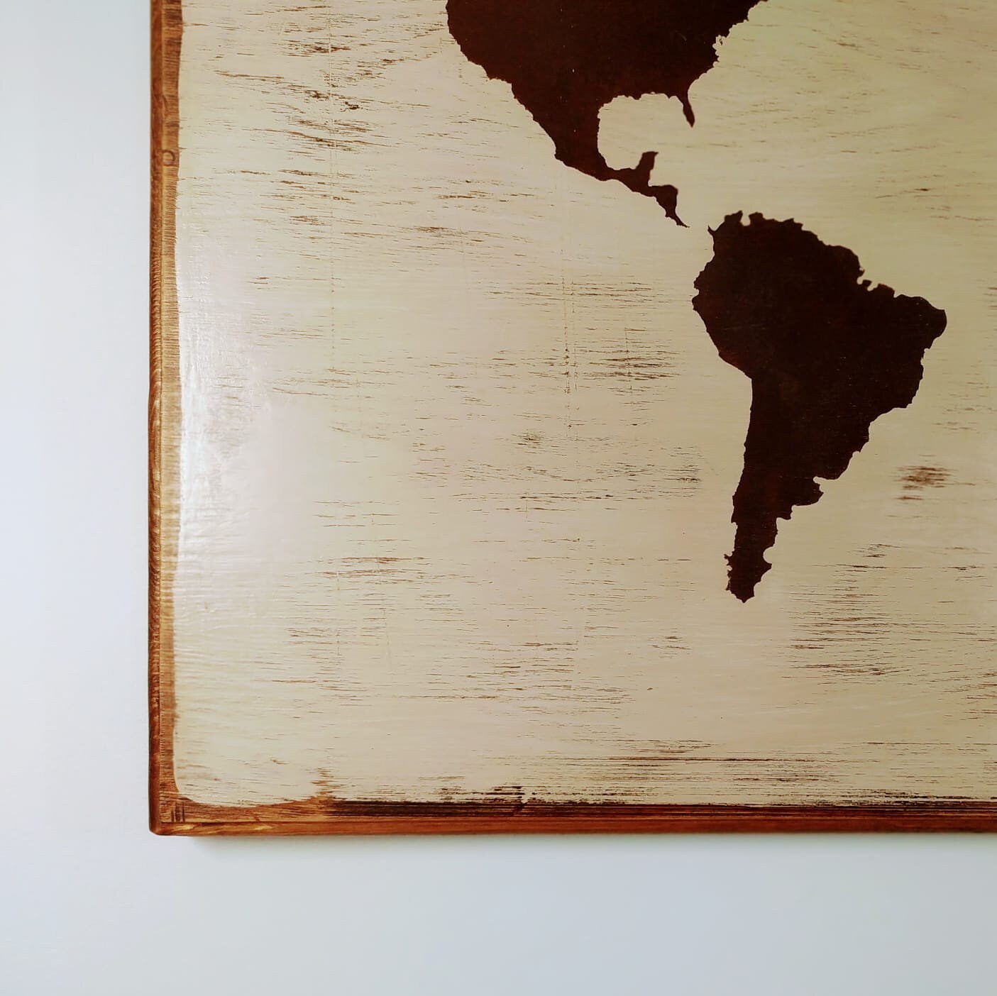 Mapa del mundo en madera, wood map, arte mural, arte en madera ...