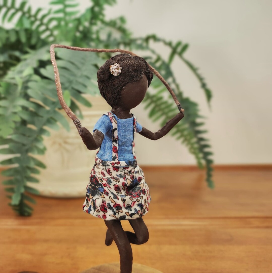 Paverpol Sculpture. Sculpture of a Girl Jumping Rope. Handmade ...