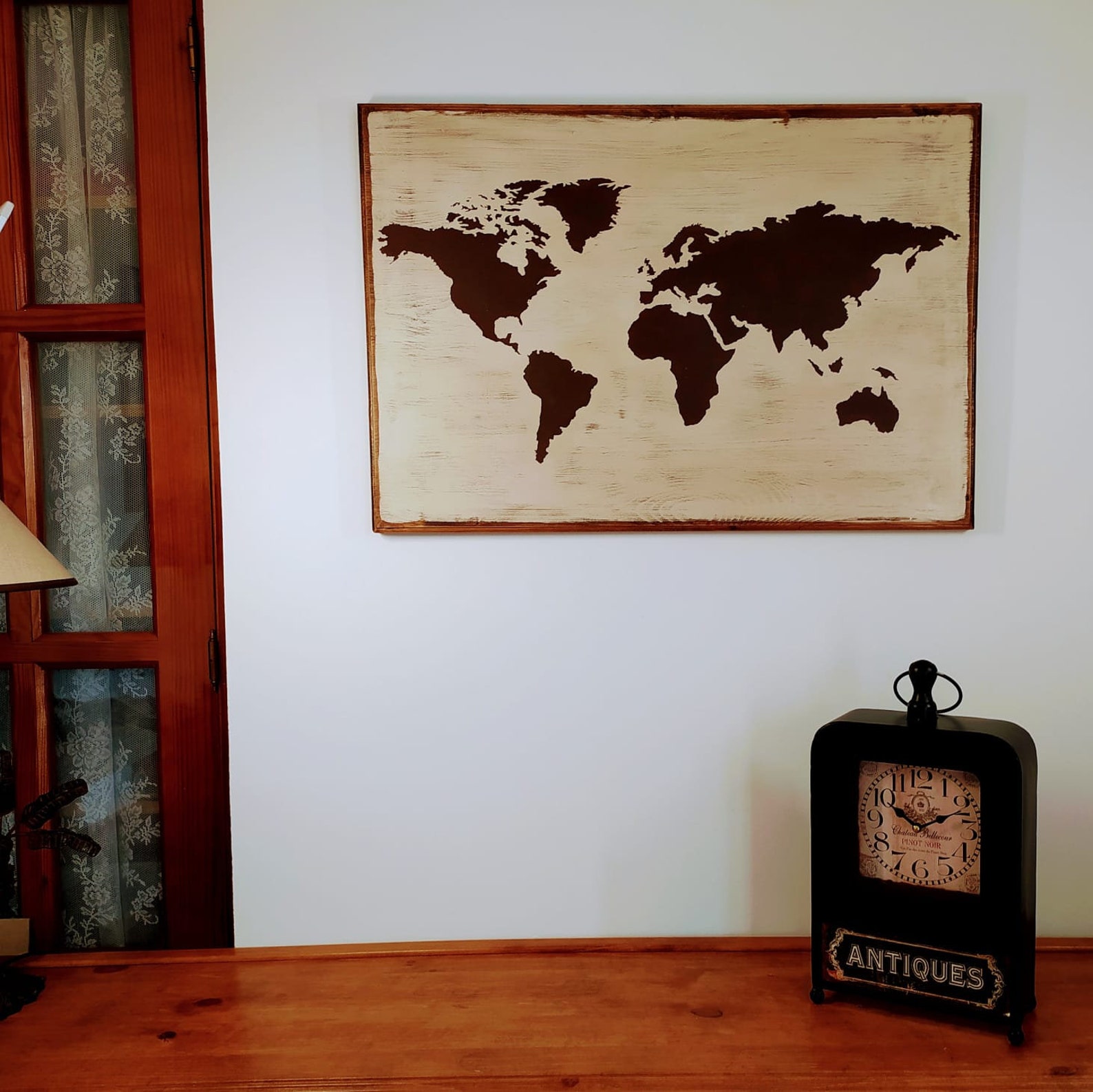 Mapa del mundo en madera, wood map, arte mural, arte en madera ...