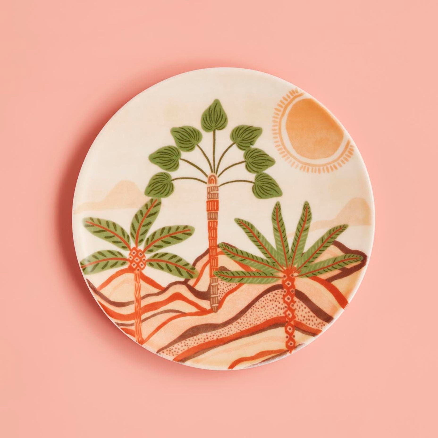 24 Pieces 6 Person Dinnerware Palm Tree Dinnerwaremoving - Etsy