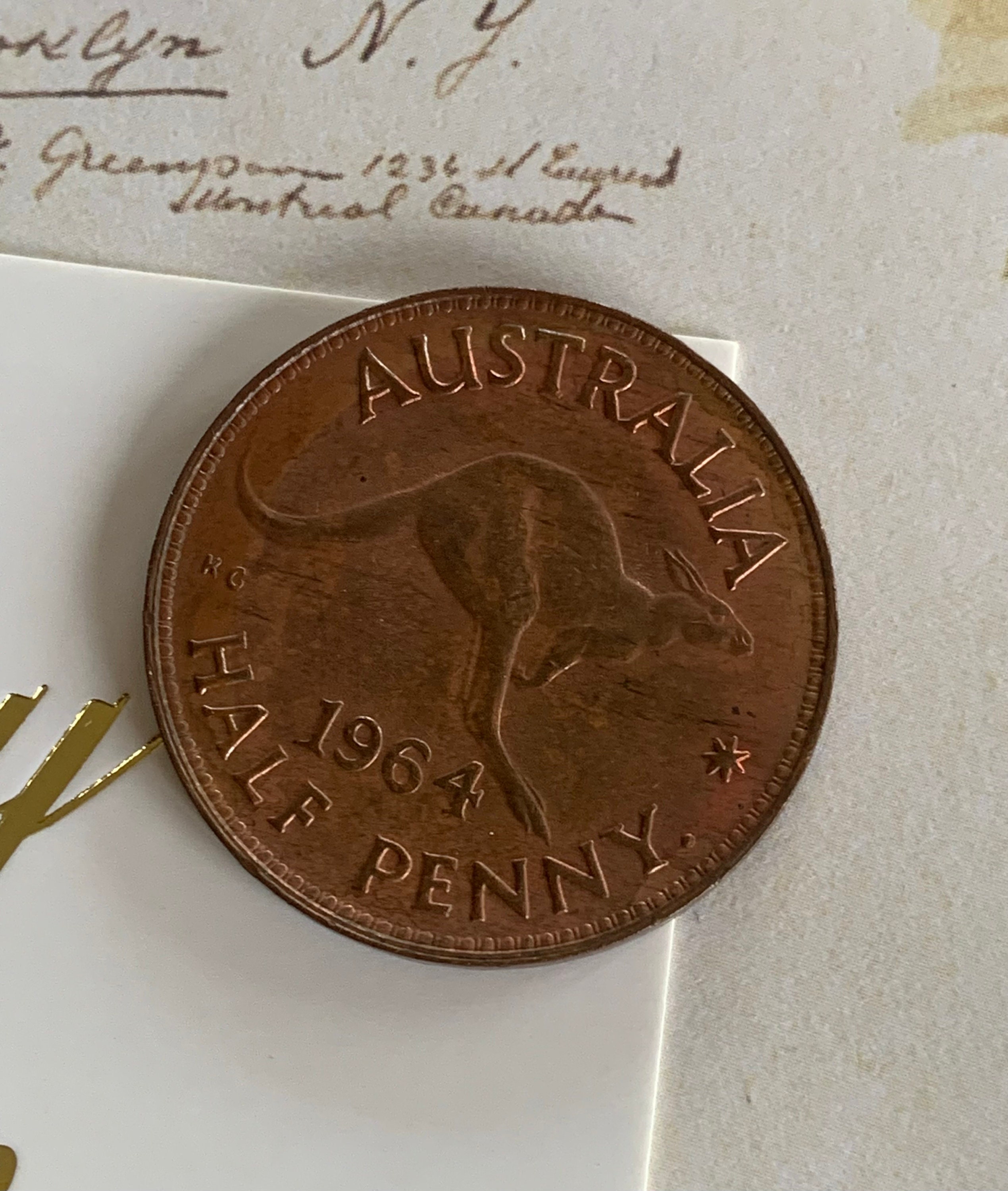 60th Birthday Gift, 1964 Australian Penny & Half Penny Set, With ...