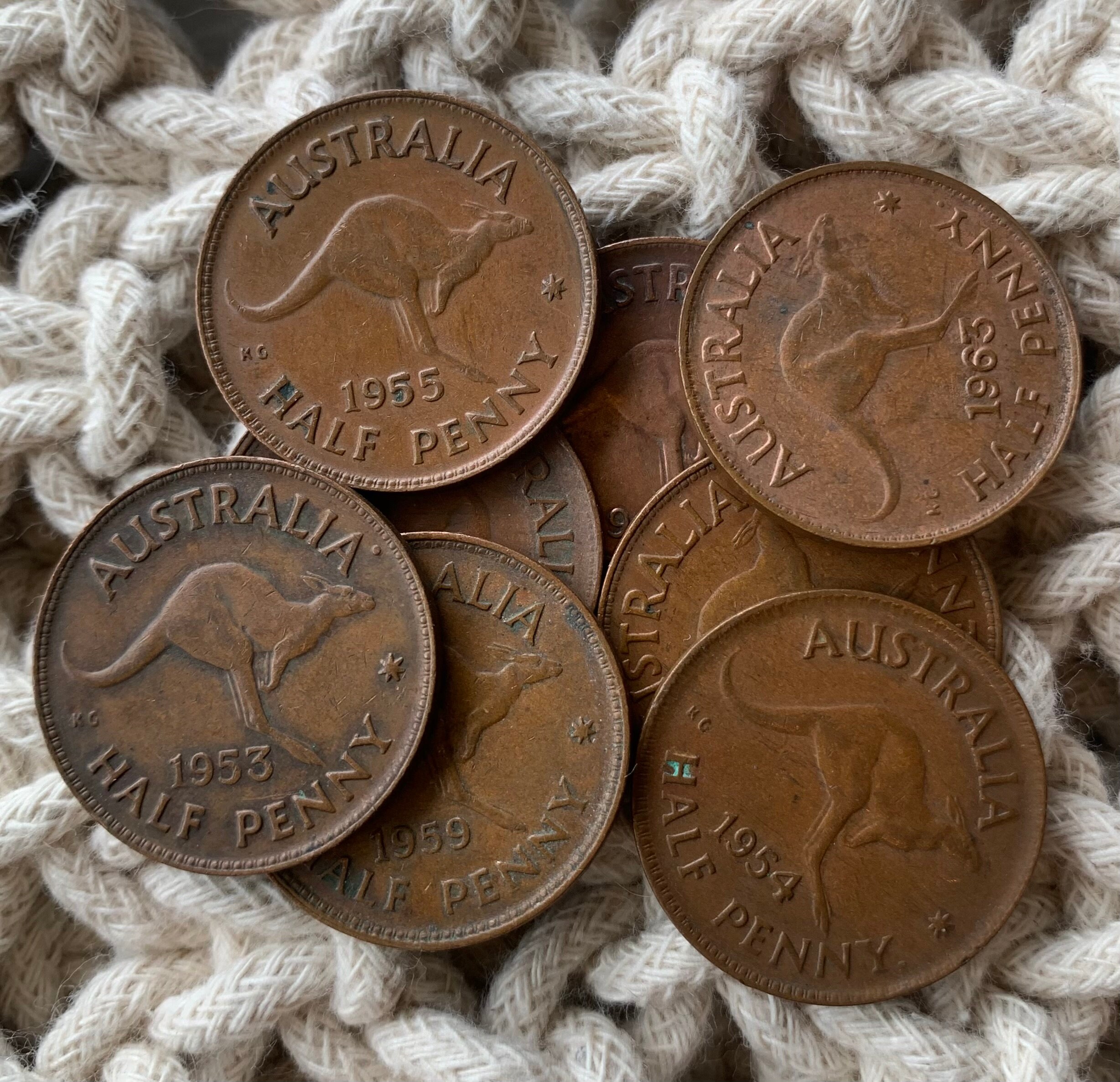 Australian Half Penny Set X 6 Mixed Dates - Etsy