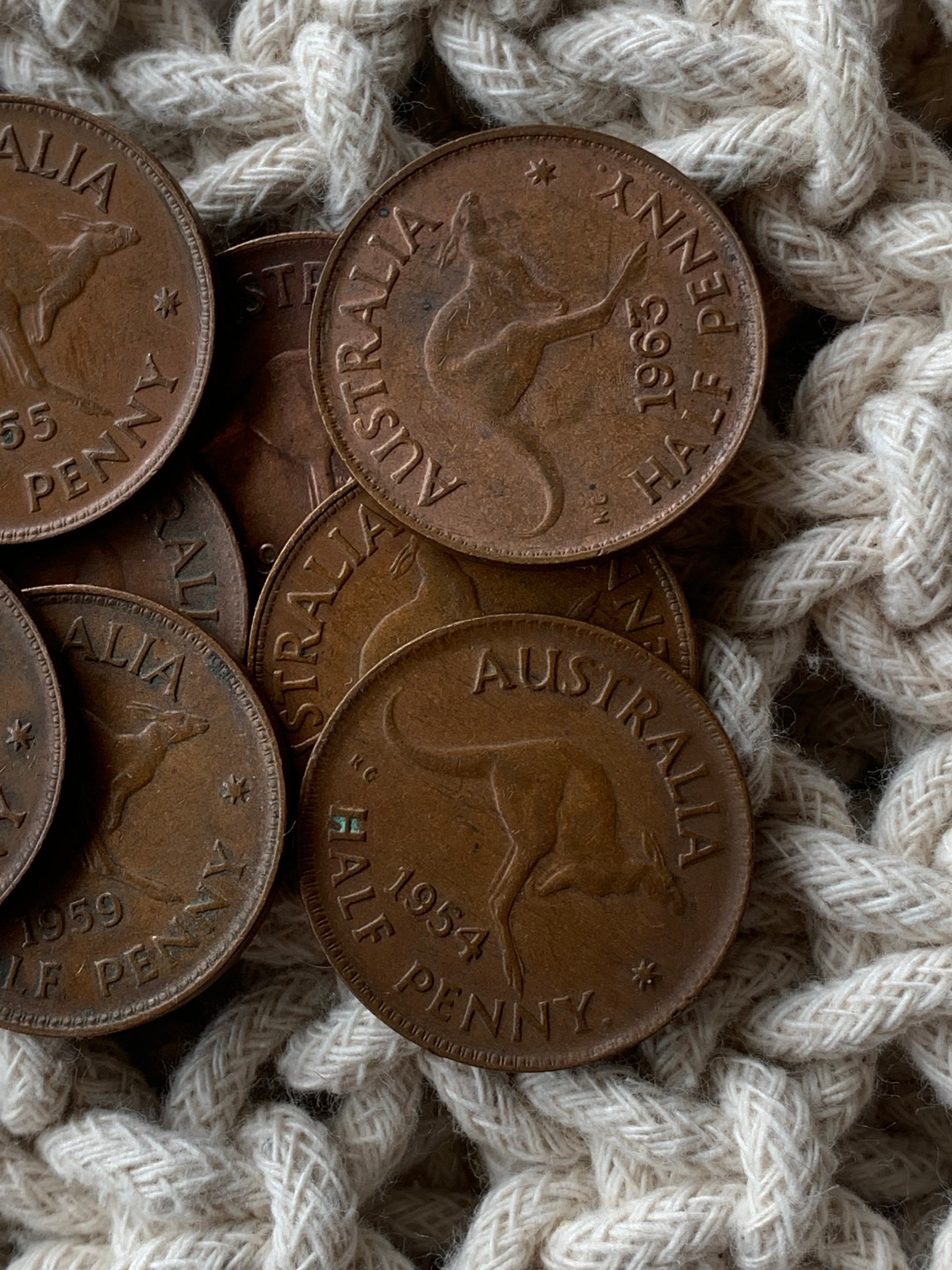 Australian Half Penny Set X 6 Mixed Dates - Etsy