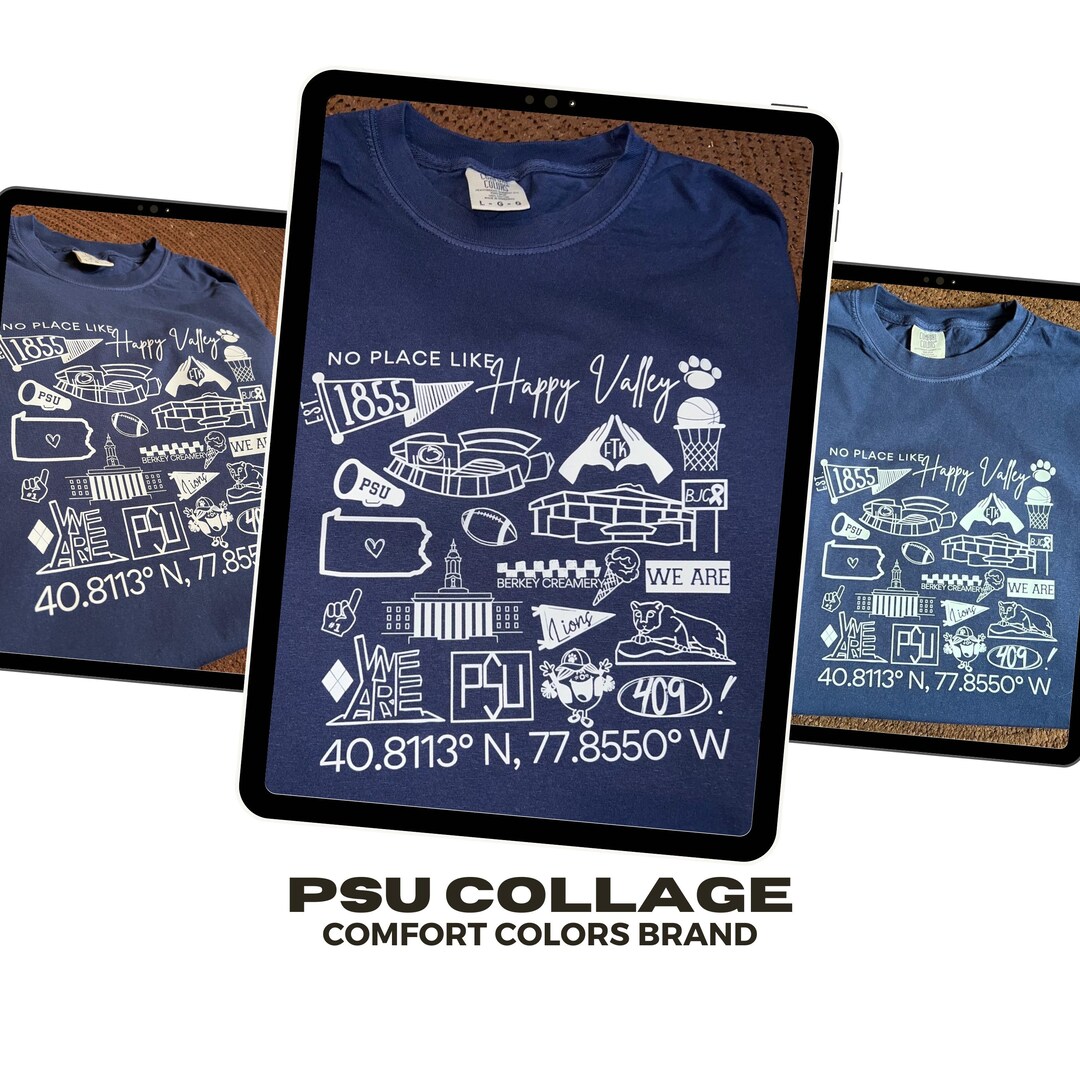 PSU Collage comfort Colors - Etsy