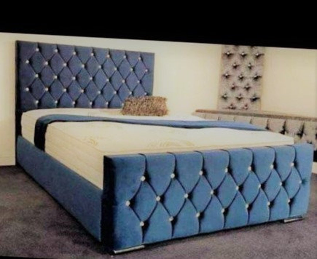 Florida Bed Monaco Style in Materials Crush Velvet Plush Velvet Naples ...