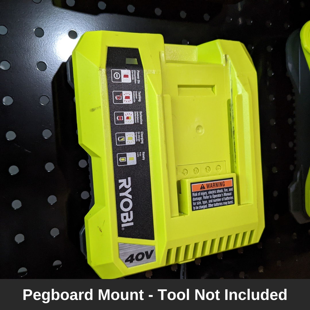 Ryobi 40v OP401 Pegboard Mount for Lithium Ion Battery Charger - Etsy