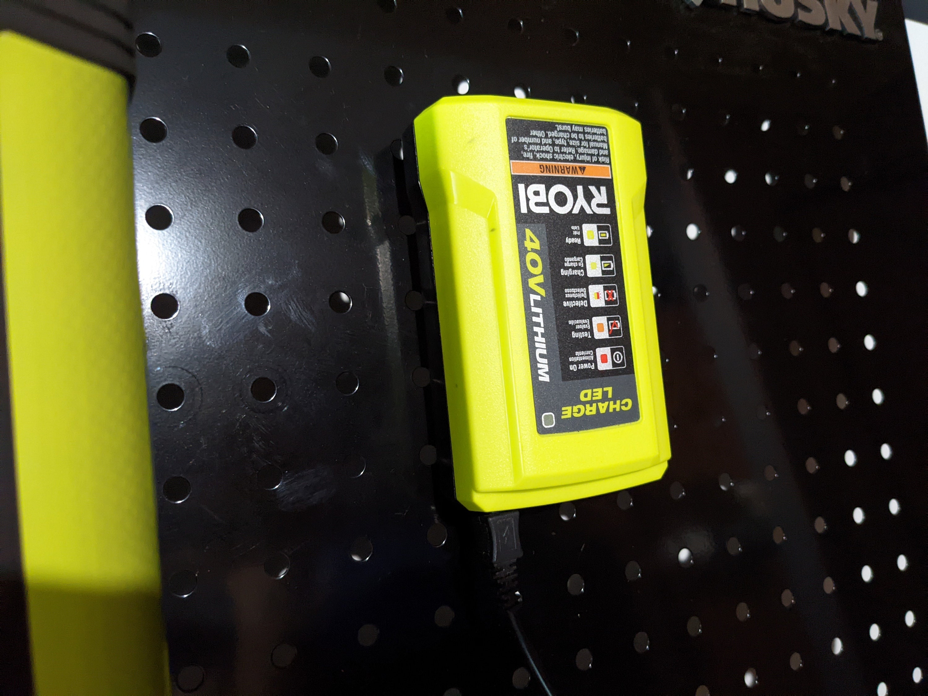 Ryobi 40v OP403A Pegboard Mount for Lithium Ion Battery Charger - Etsy