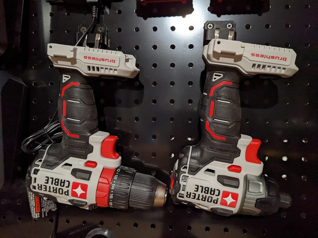 Pegboard Mounted Porter Cable Max 20v Tool Holder - Etsy