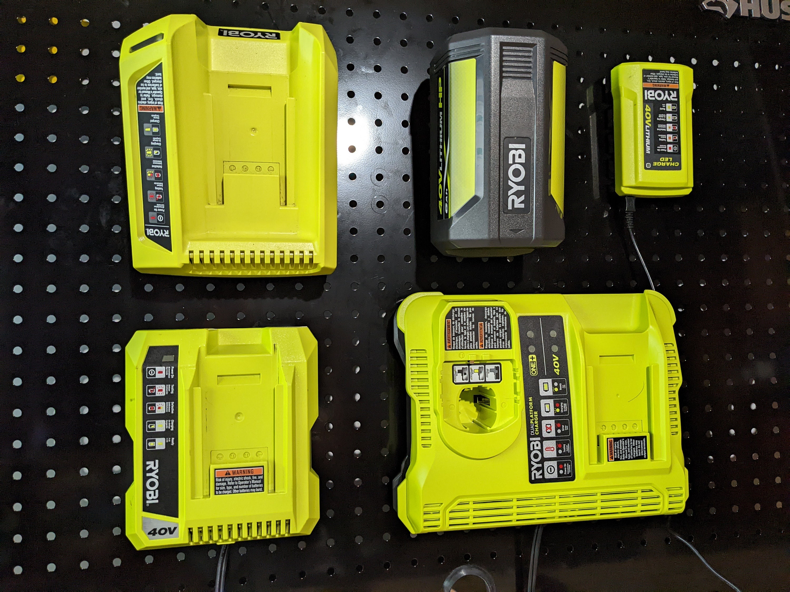Ryobi 40v OP403A Pegboard Mount for Lithium Ion Battery Charger - Etsy