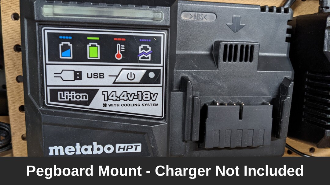 Metabo HPT Hitachi Pegboard Mount UC18YSL for 18v Lithium Ion Battery ...