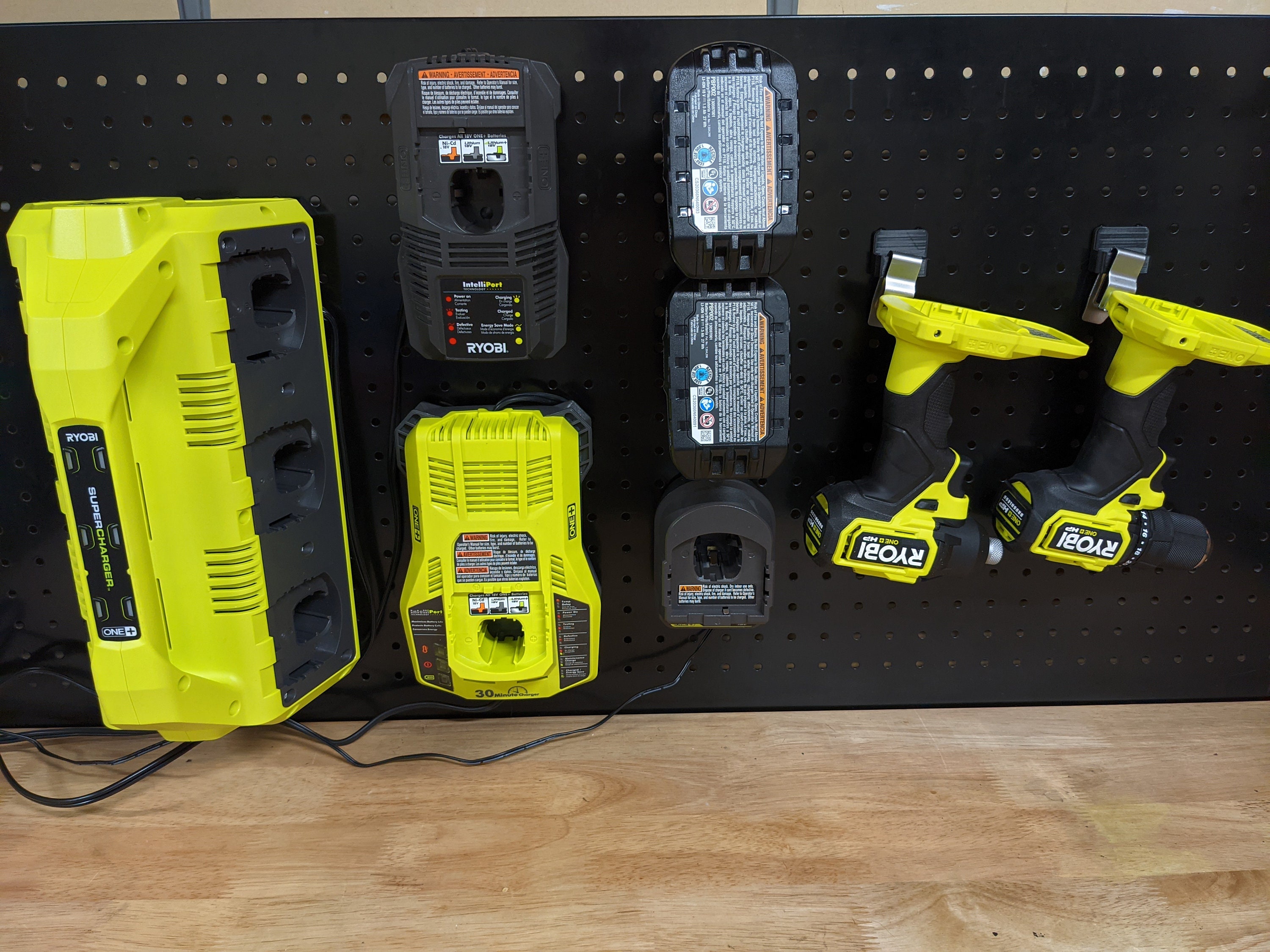 Ryobi One+ P118 Pegboard Mount for One Plus 18v Battery Charger - Etsy
