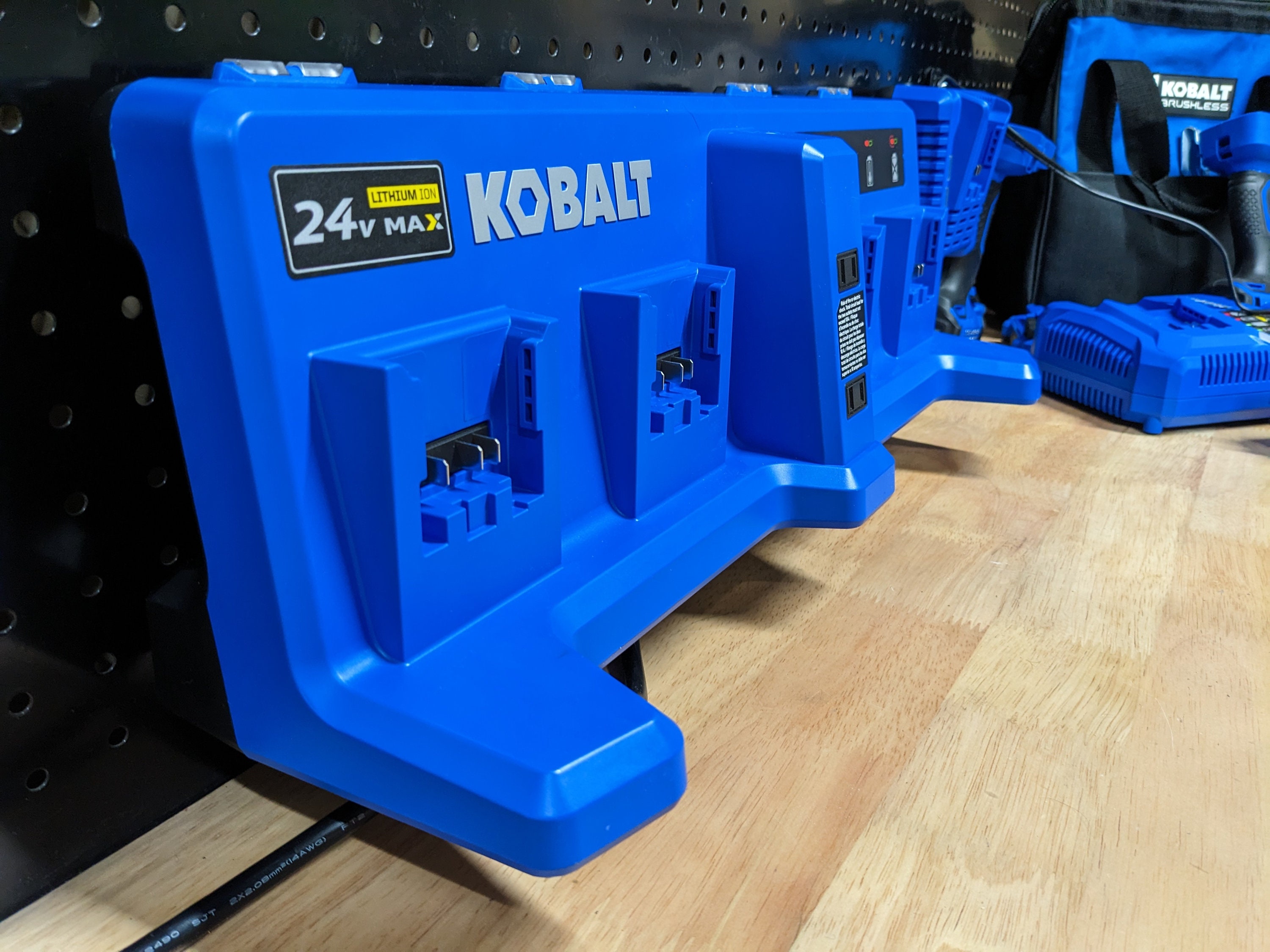 Kobalt 24v Max 2404 03 Pegboard Mount for Lithium Ion Quad Battery Charger Etsy Canada