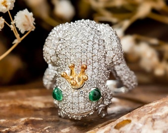 Pave Frog Ring - Etsy