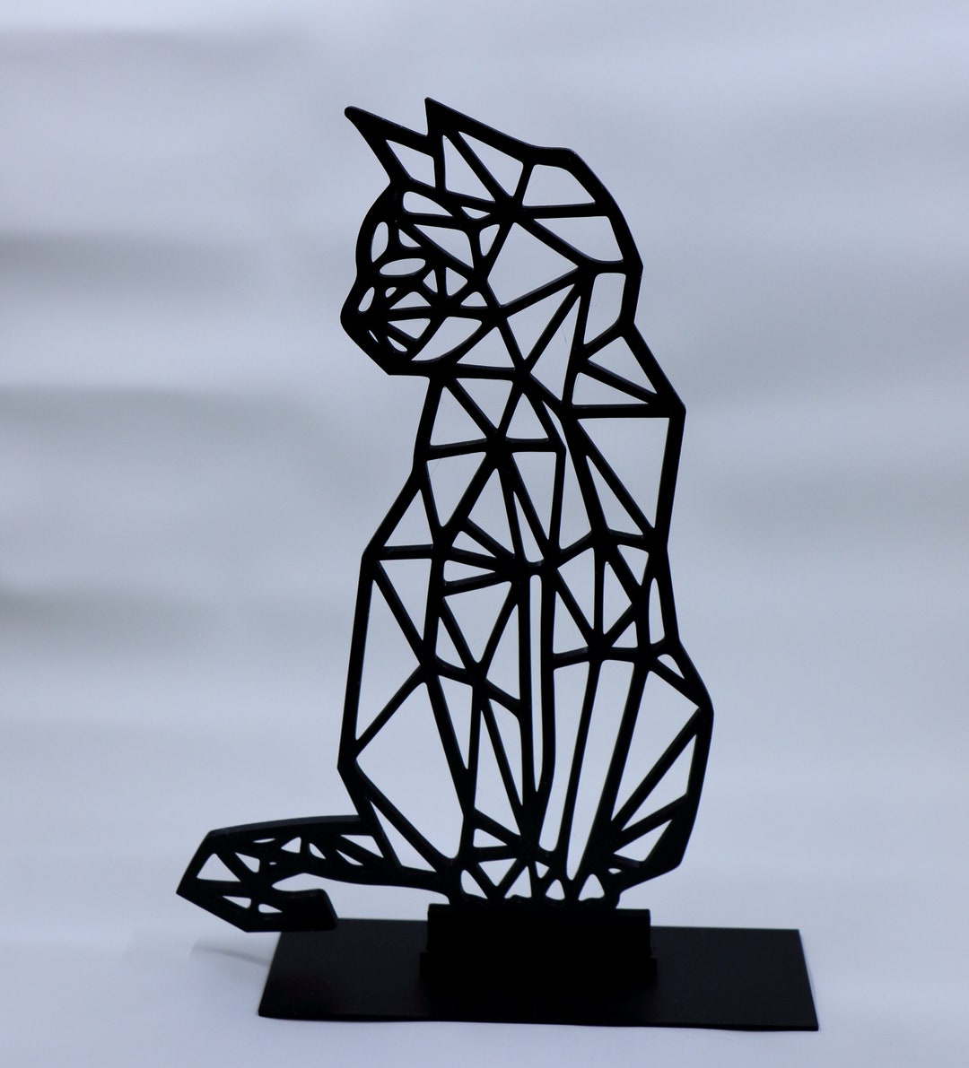 Geometric Cat | Cat Decor | Geometric Cat Art - Etsy