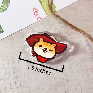 Cowboy Hamster Pin 1.5 INCH Acrylic Cute Accessory for Decorating ...