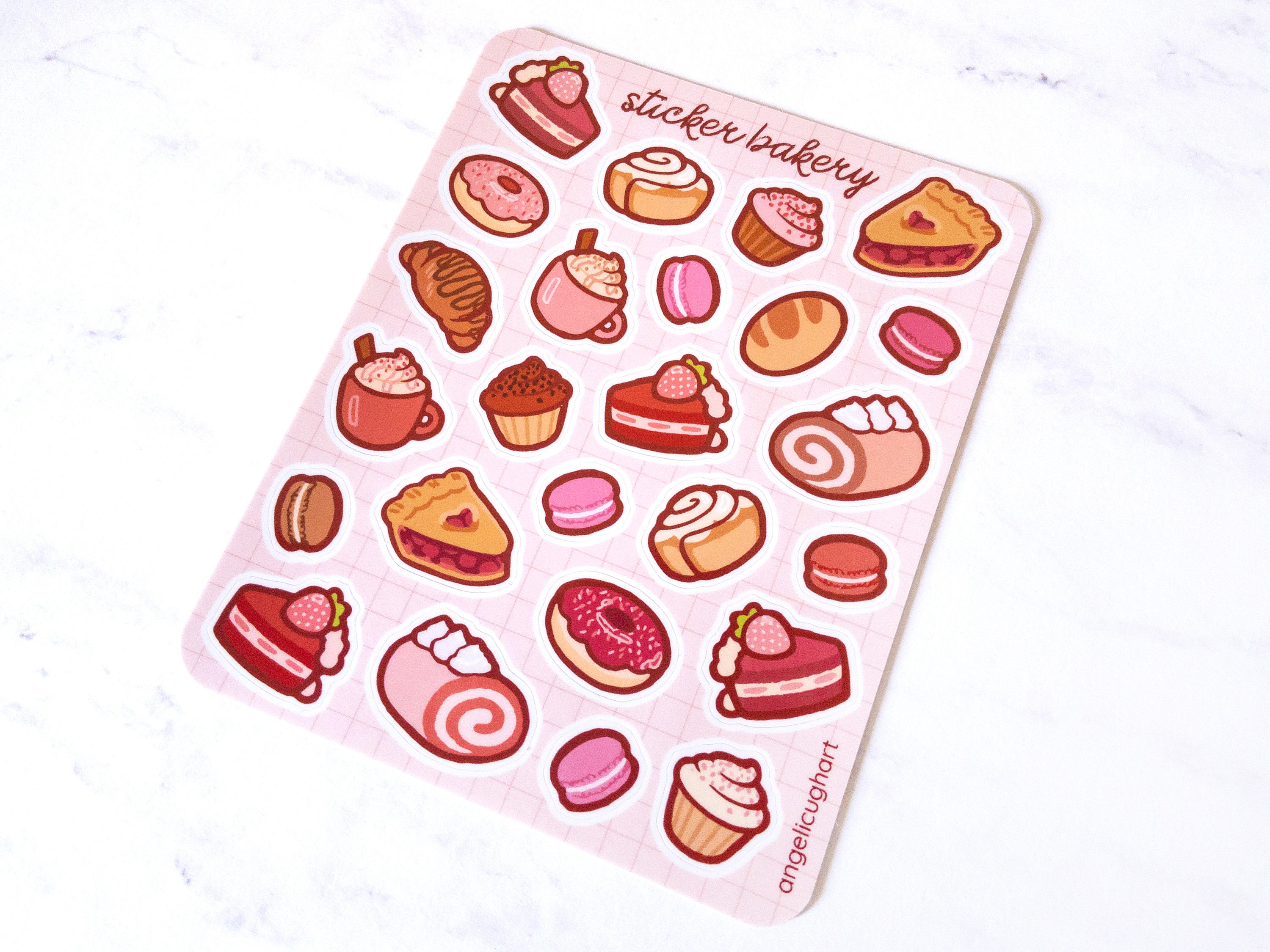 Sticker Bakery sticker sheet cute aesthetic food desserts | Etsy