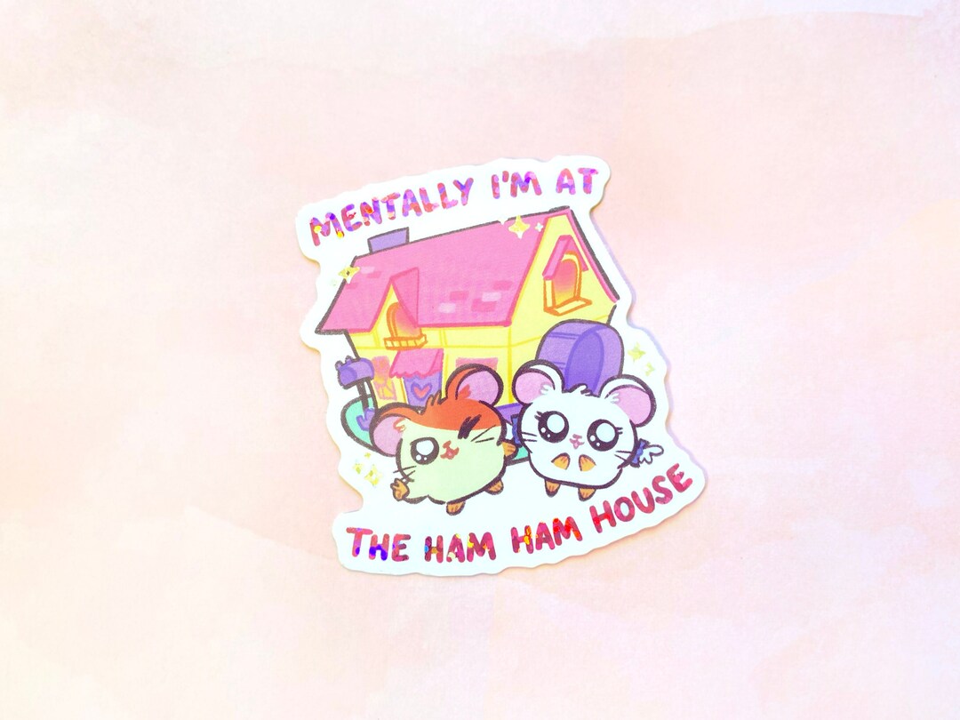 Hamtaro Ham Ham House Glitter Sticker | 2.3x2.5 INCH Stickers for ...