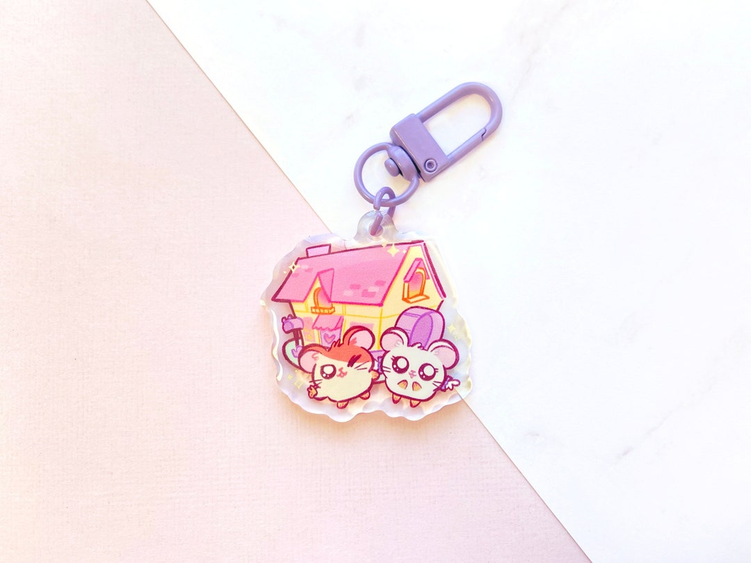 Hamtaro Ham Ham House Keychain 1.5 INCH Acrylic Cute Acrylic Charm ...