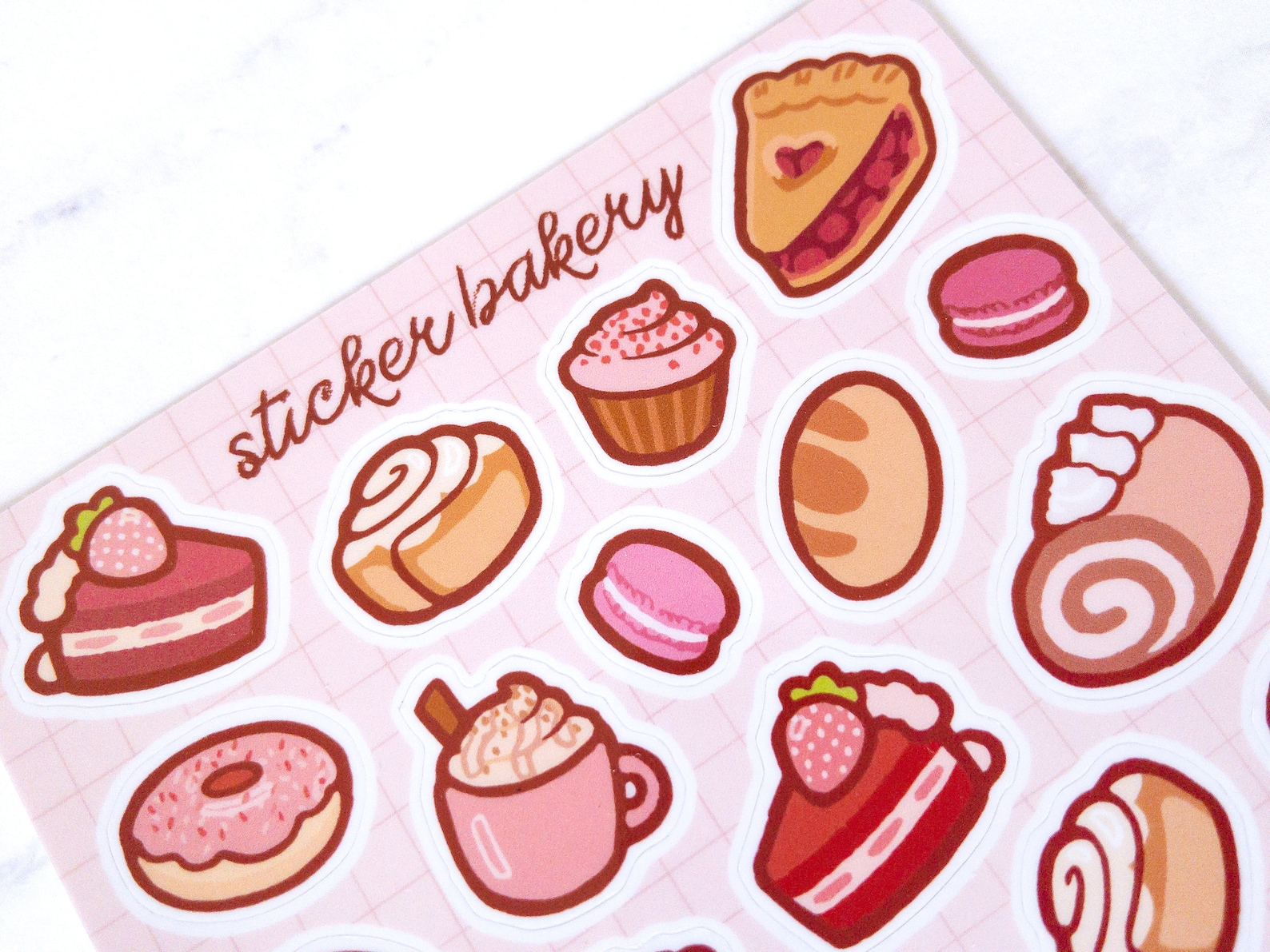 Sticker Bakery sticker sheet cute aesthetic food desserts | Etsy