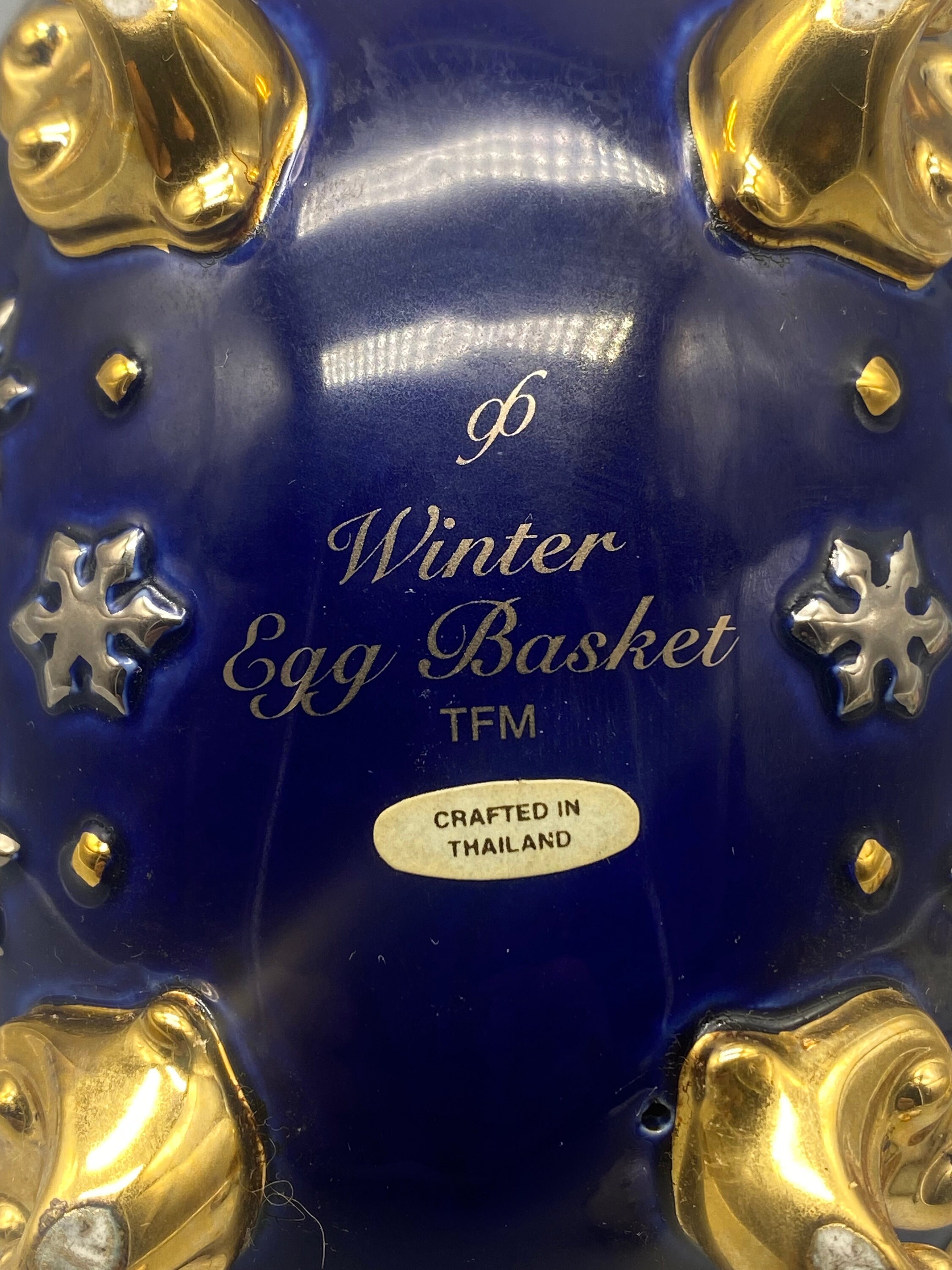 Vintage Franklin Mint Faberge Winter Egg Basket With 7 Eggs - Etsy