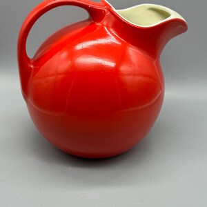 Vintage 1937 Hall’s Red Ball Water Pitcher W/ Ice Lip EXCELLENT ...