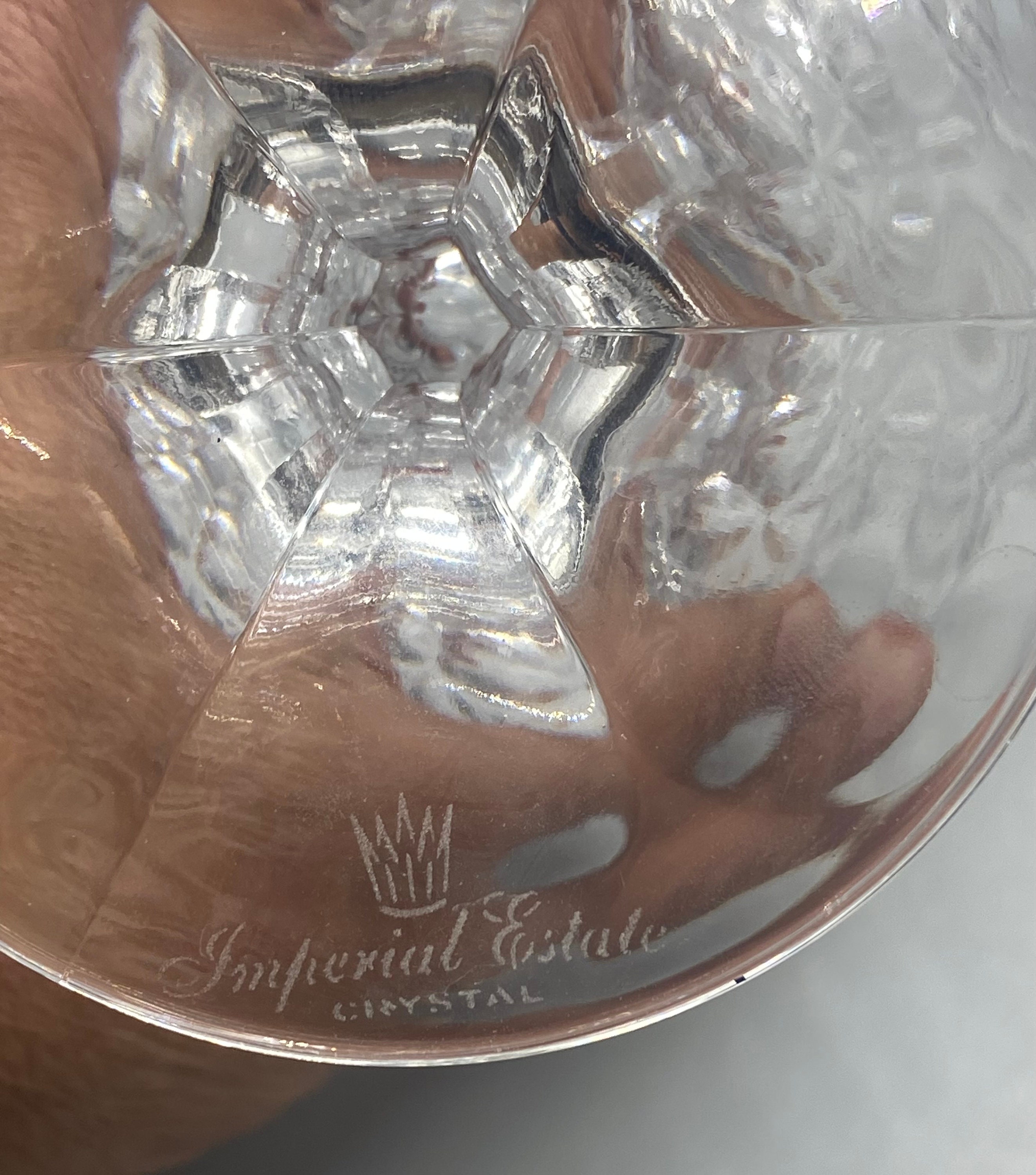 Vintage Imperial Estate Crystal Wine Glasses - Etsy